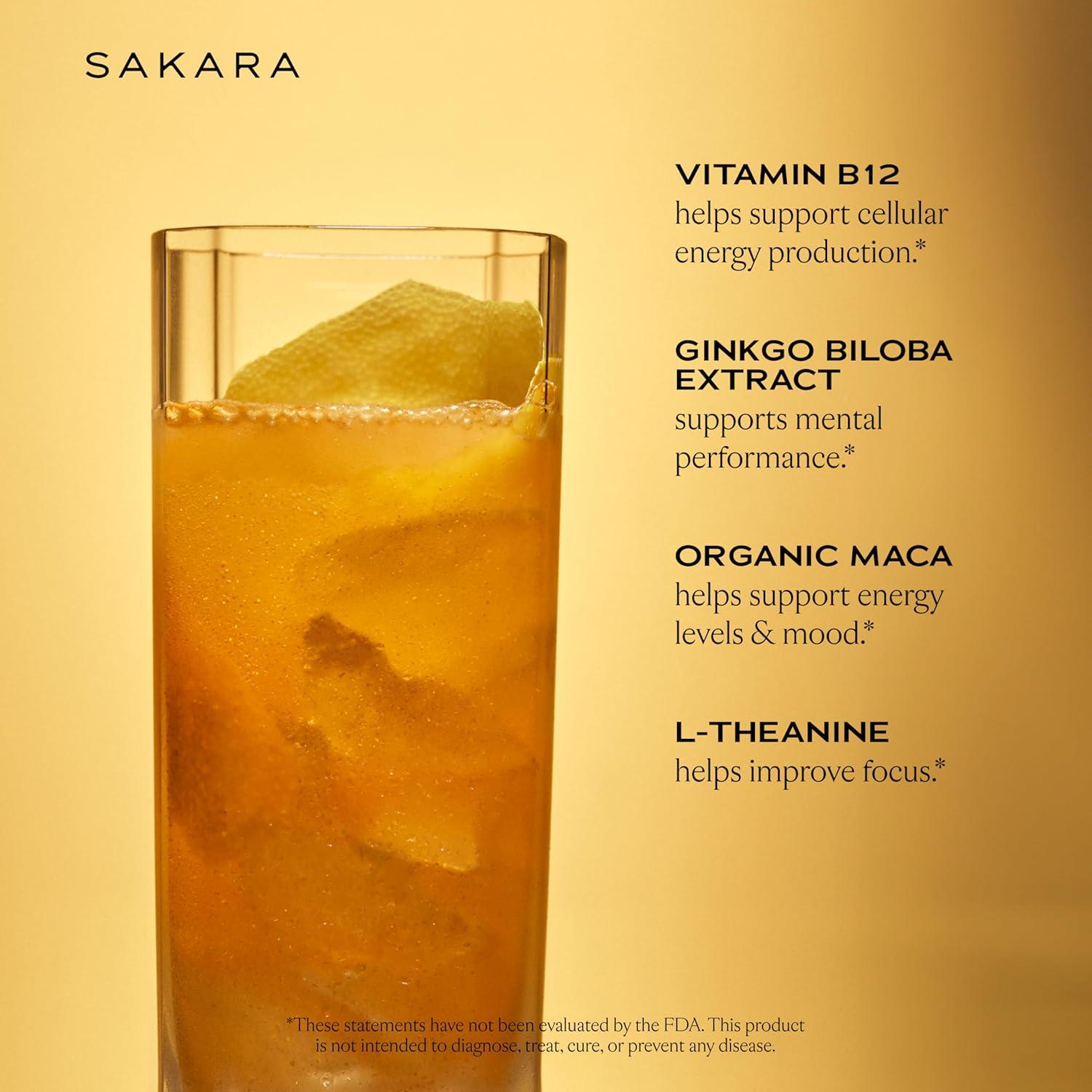 SAKARA Energy Effervescents - 15 Sugar-Free Electrolytes Packets with ...