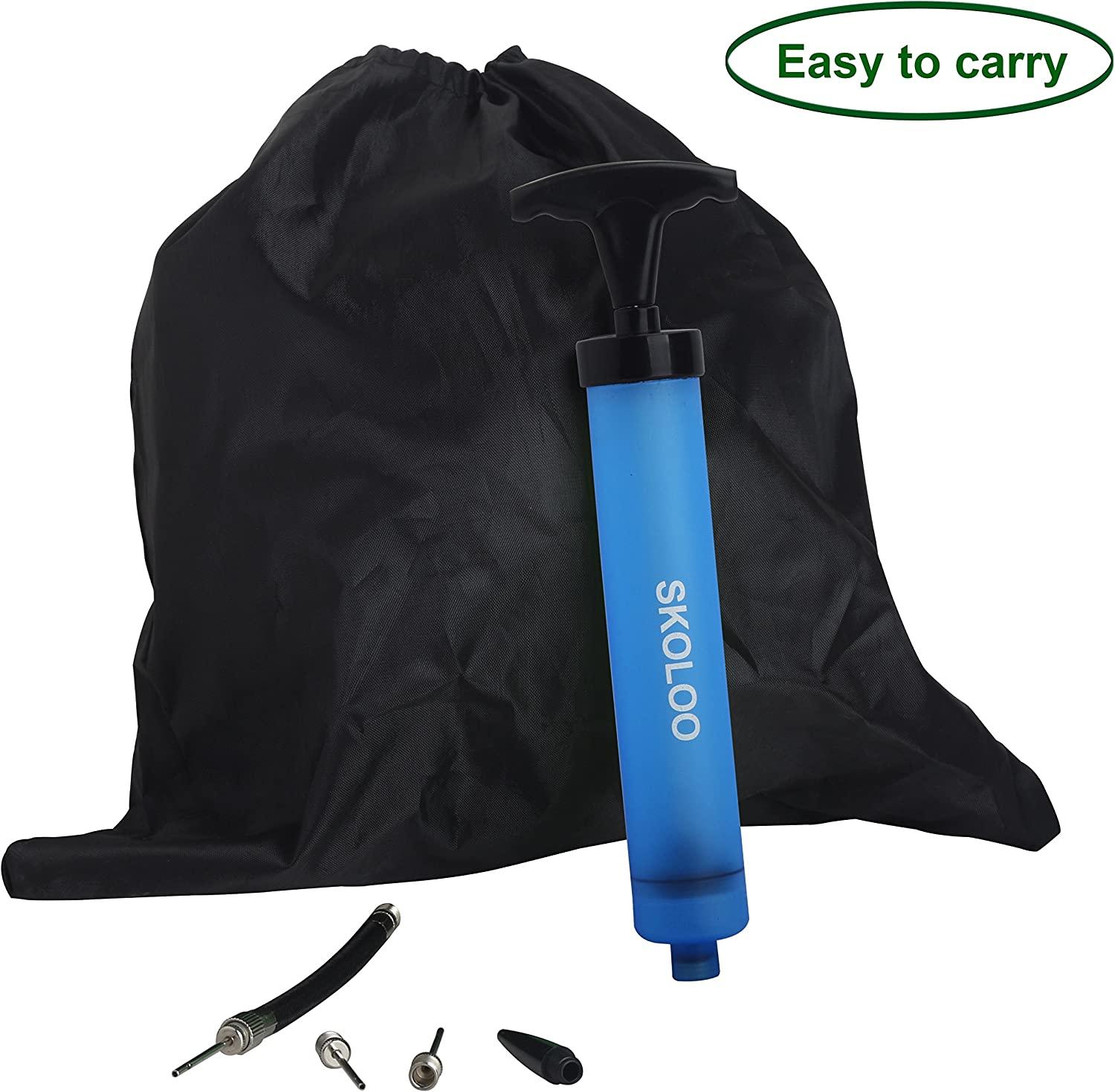 Skoloo Portable Hand Air Ball Pump Inflator Kit | Includes Needle ...