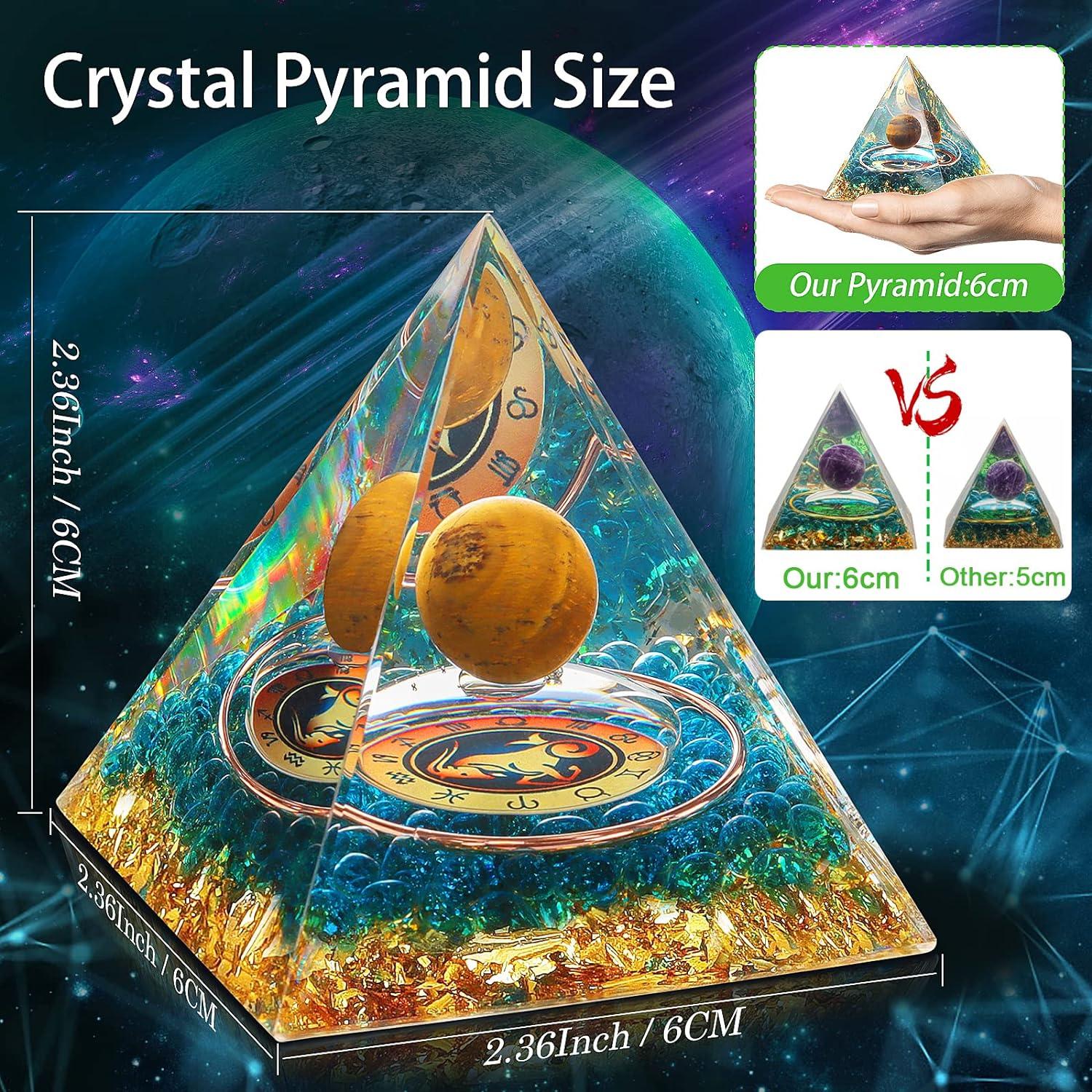 HuiJuKeJi Capricornus Crystals Stone Pyramid - 12 Constellations ...