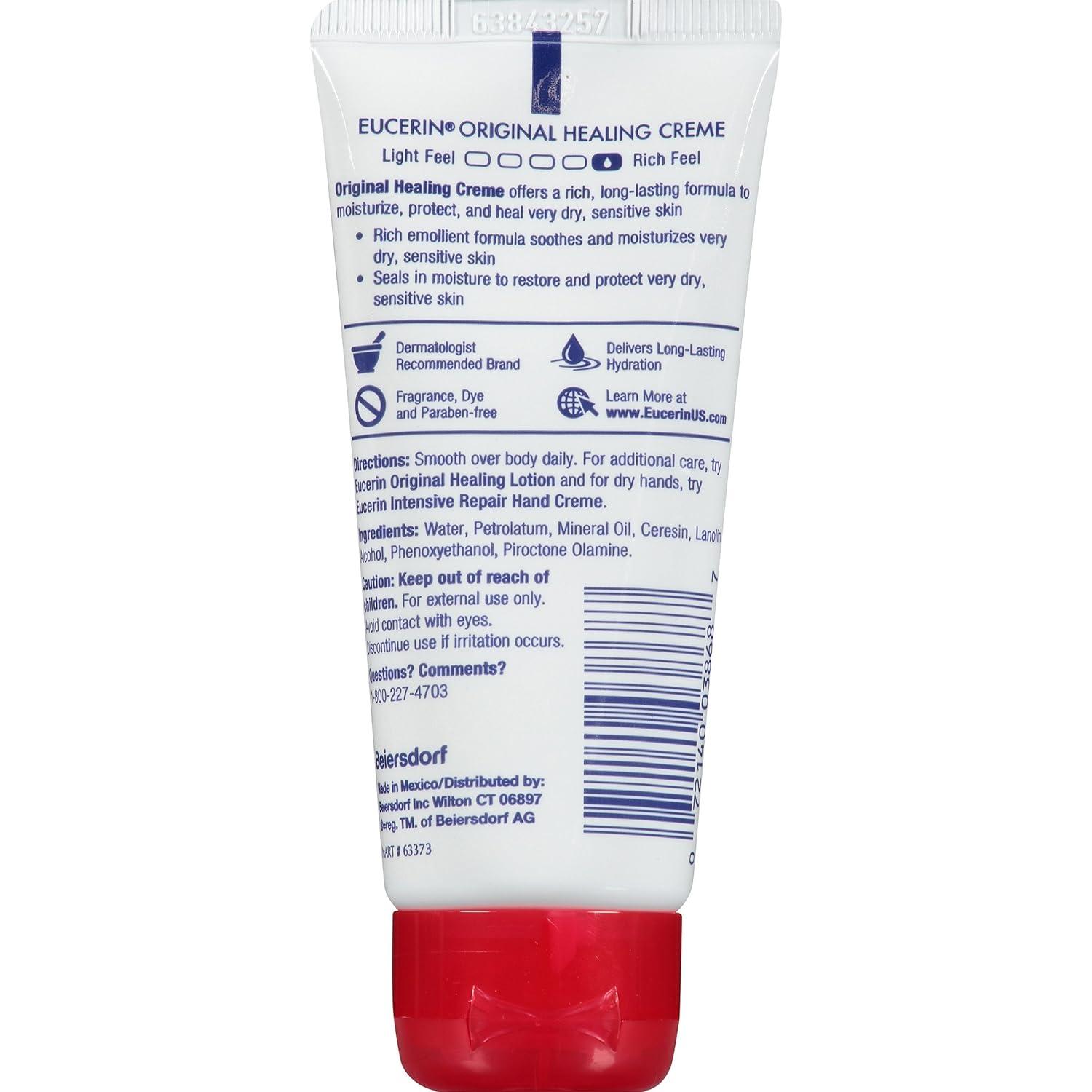 Eucerin Original Healing Cream 2 oz - Fragrance Free Rich Lotion for ...