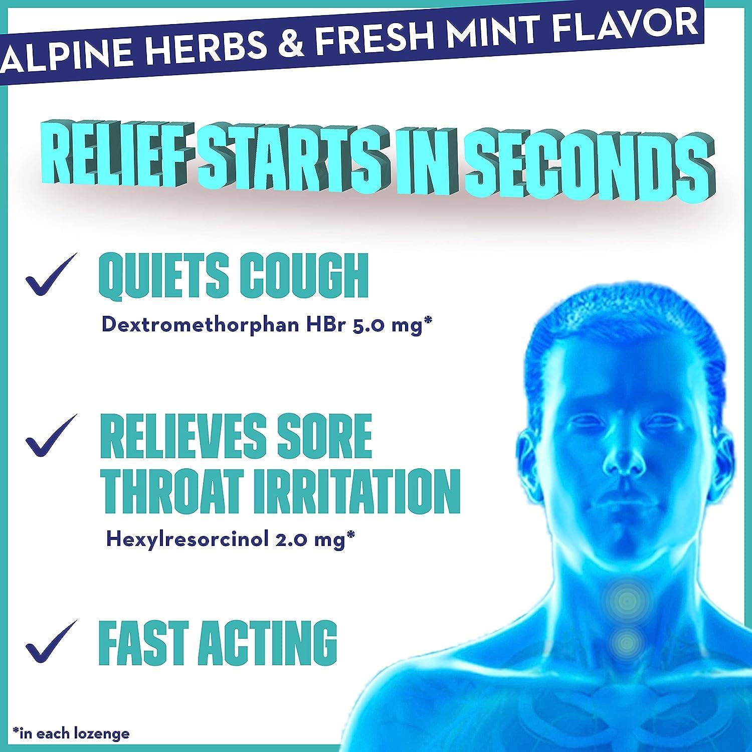 Mucinex InstaSoothe Sore Throat + Cough Relief - Alpine Herbs & Mint ...