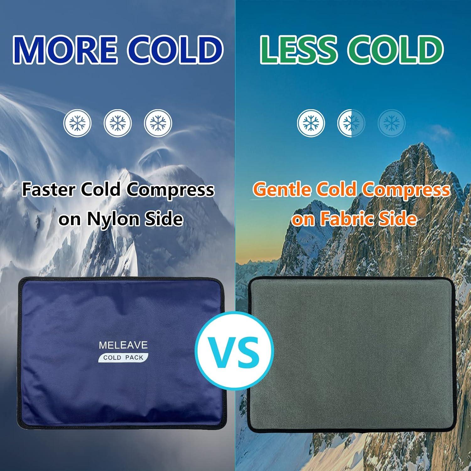 Meleave Gel Ice Packs for Injuries - Cold Compress Therapy for Pain ...
