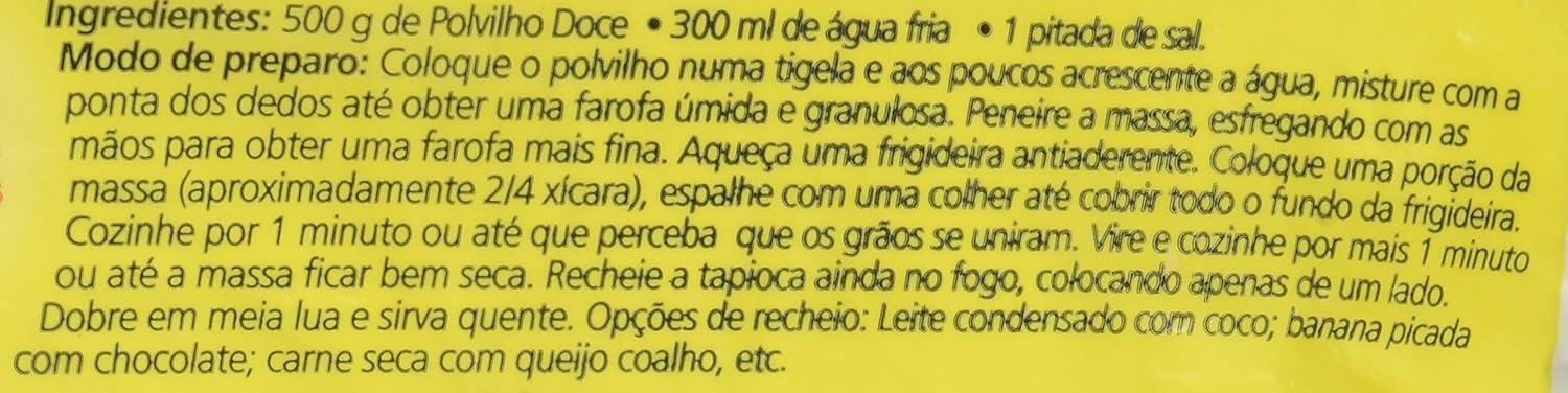 Yoki Sweet Starch/Polvilho Doce 500g - Gluten-Free Brazilian Tapioca ...