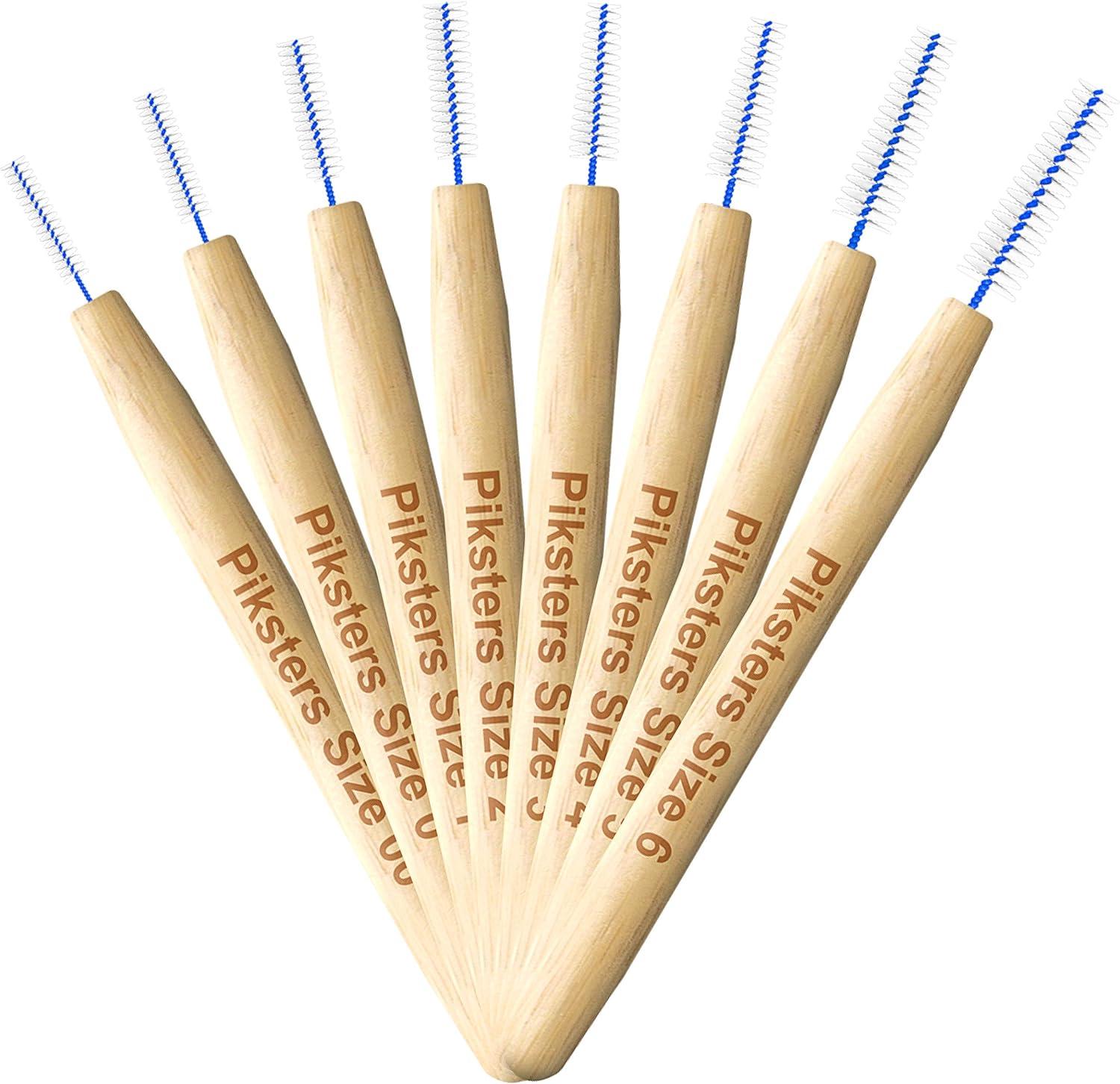 Piksters Bamboo Interdental Brush Size 00 Pink 0.60mm - 8 Brushes Per ...