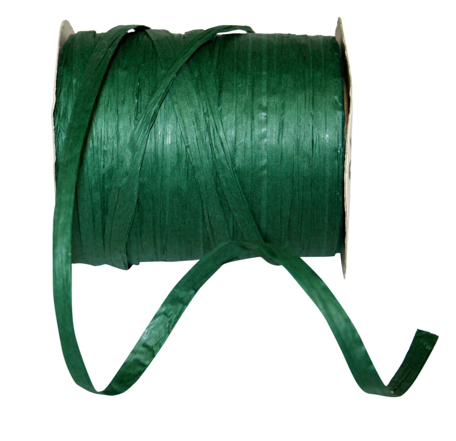 Reliant Ribbon Paper Raffia Ribbon 1/4 Inch X 100 Yards - Hunter Green ...