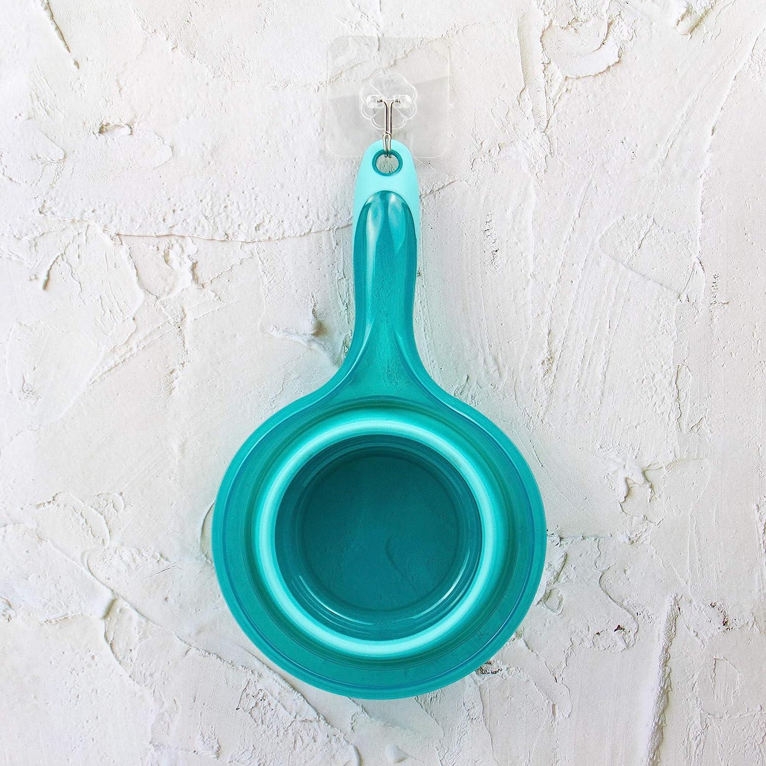 AUEAR Collapsible Spoon Folding Water Ladle - Blue | Ideal for Bath ...