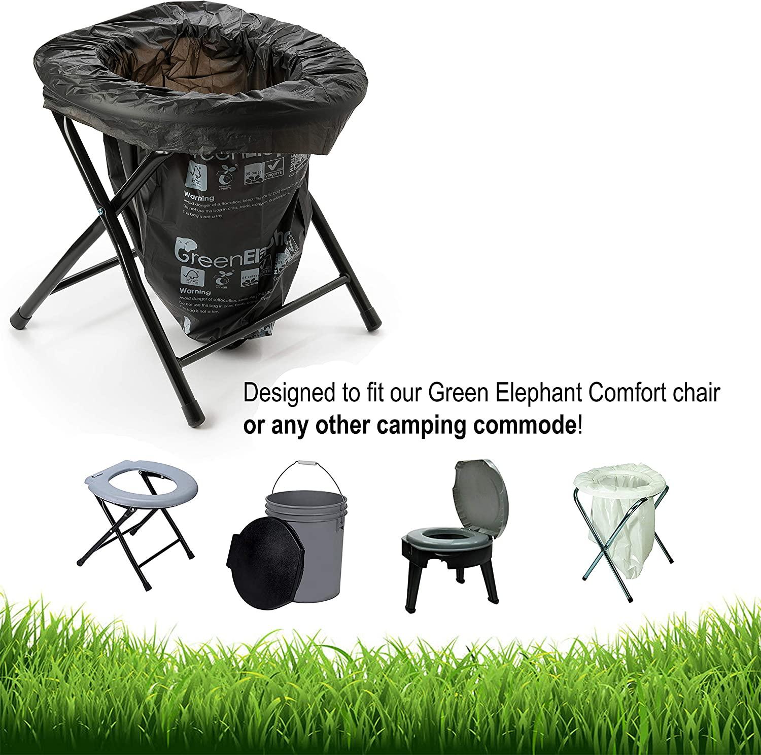 Green Elephant Portable Toilet Bags - 5 Gallon Bucket Liner for Camping ...