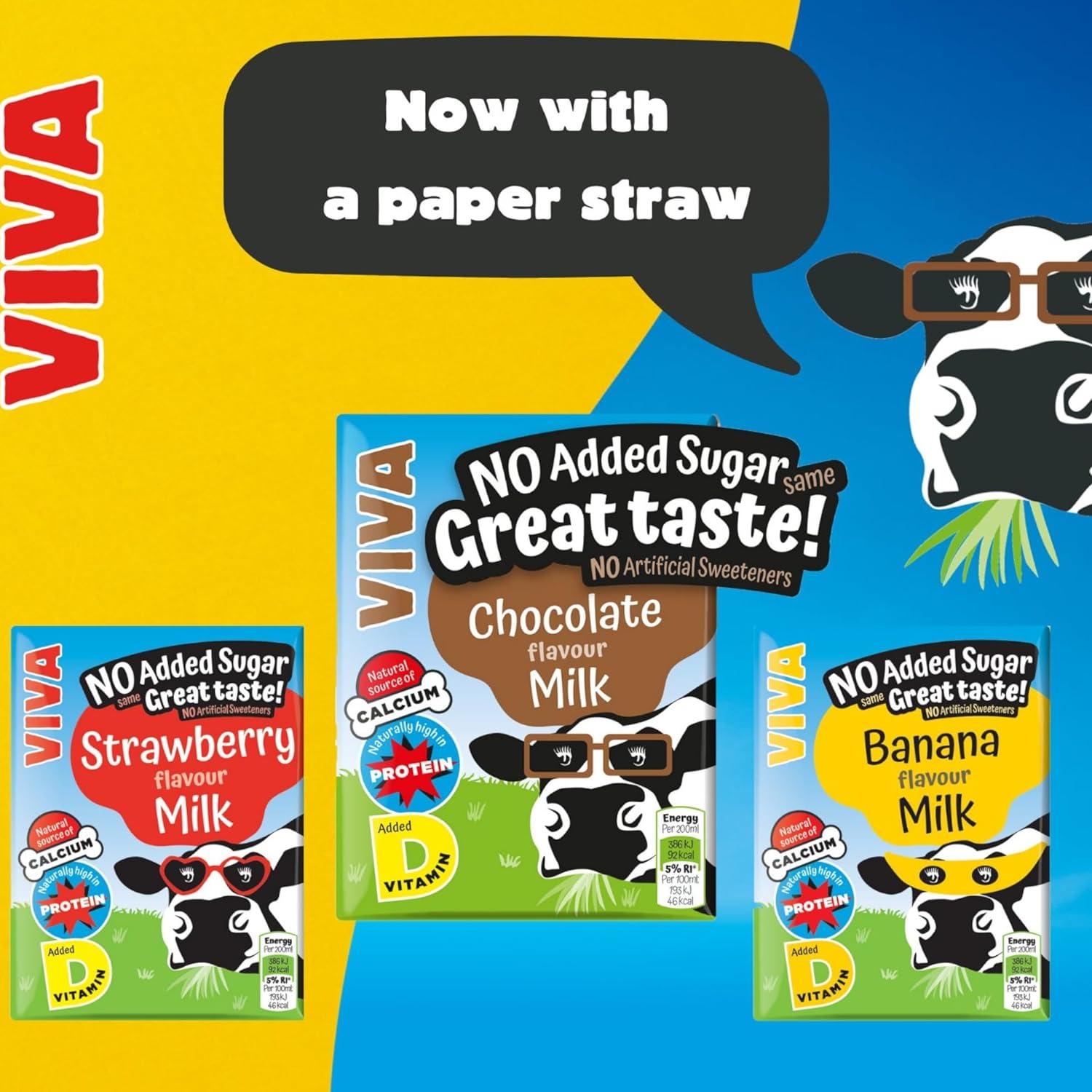 Viva Flavoured Milk Cartons Bundle 3x3x200ml | 3 x Strawberry 3 x ...