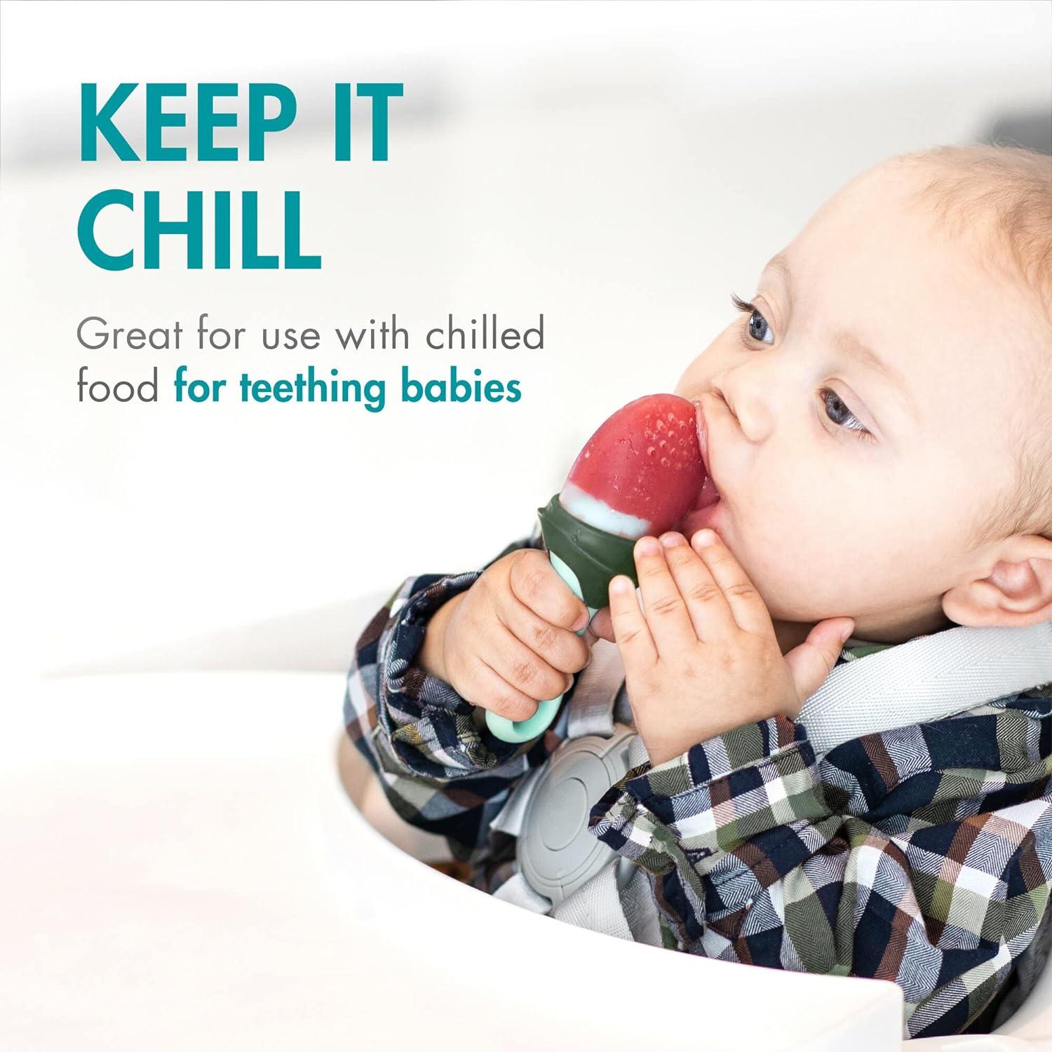 Boon Pulp Silicone Baby Feeder 1 Count Mint and Green Soft Silicone ...