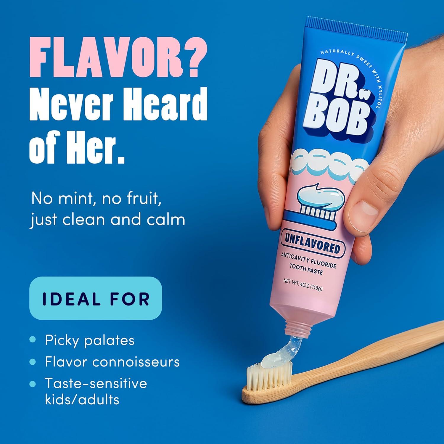 Dr. Bob Natural Xylitol Kids Toothpaste with Fluoride - SLS-Free, Dye ...