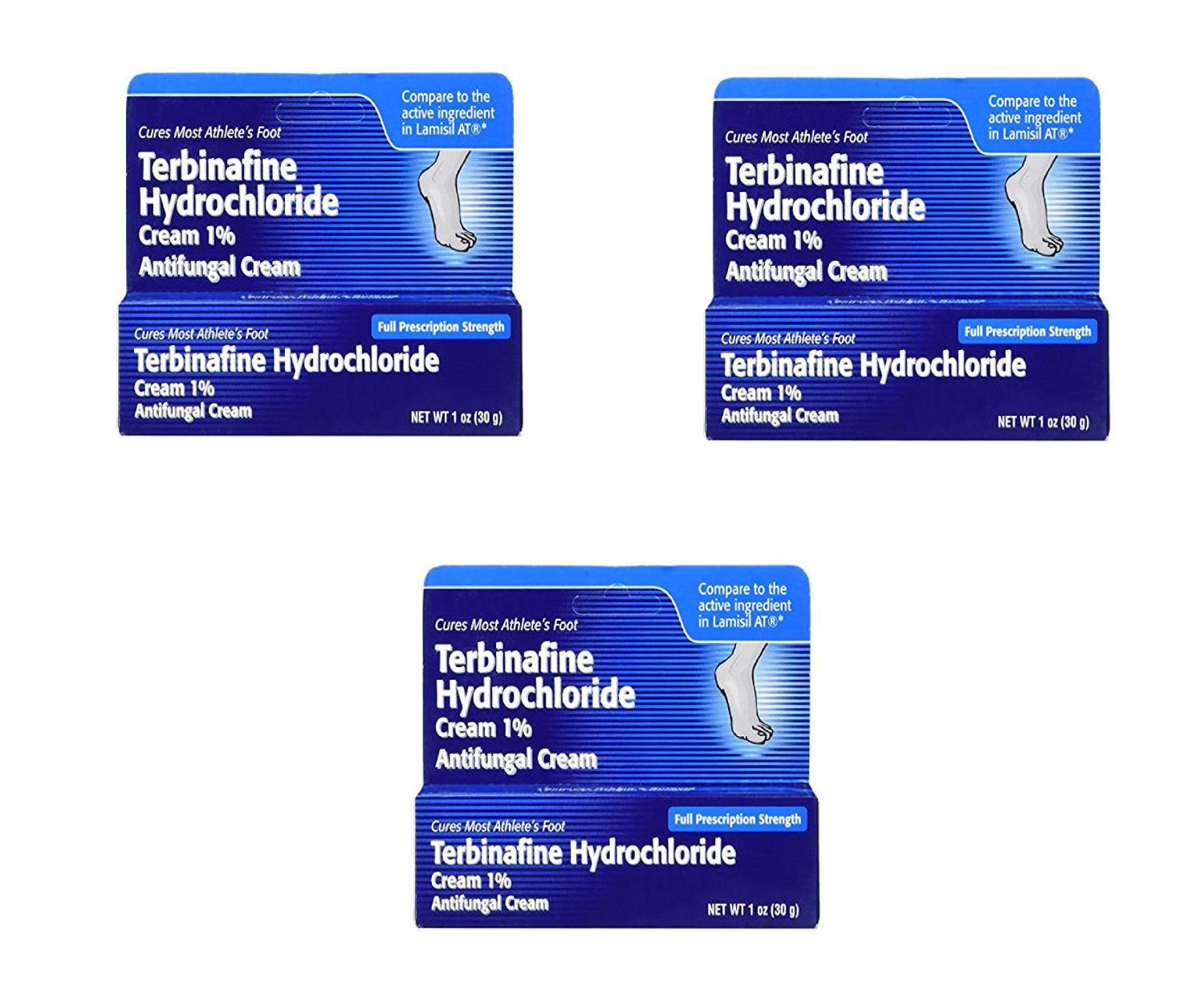 Terbinafine Hydrochloride AntiFungal Cream 1% - 3 Pack (1 oz. each) | Buy Now with Express ...