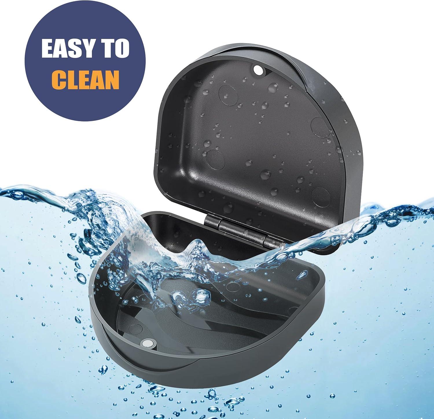 Heveer Braces Box | Durable Denture Container for Storage | Black ...