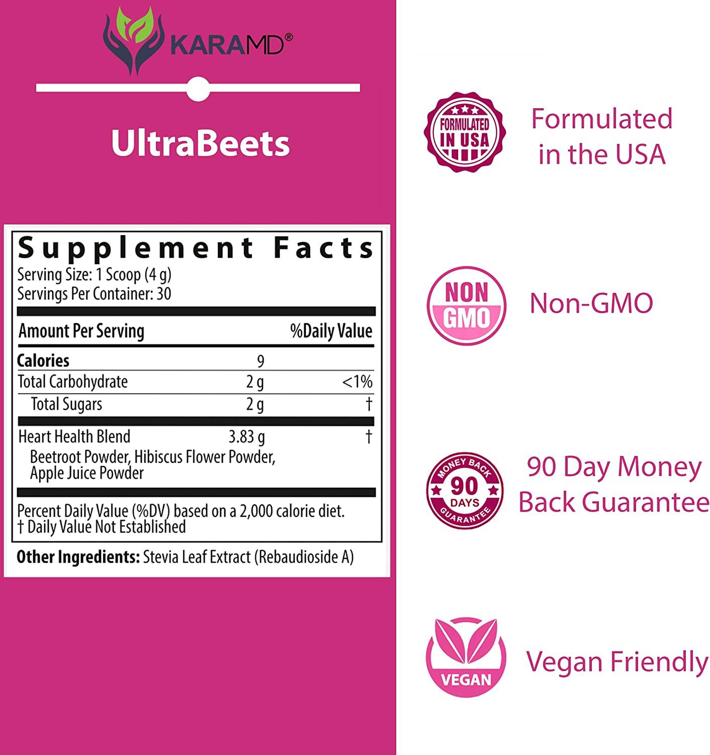 KaraMD UltraBeets | Doctor Formulated Beets Superfood Powder | Non-GMO ...
