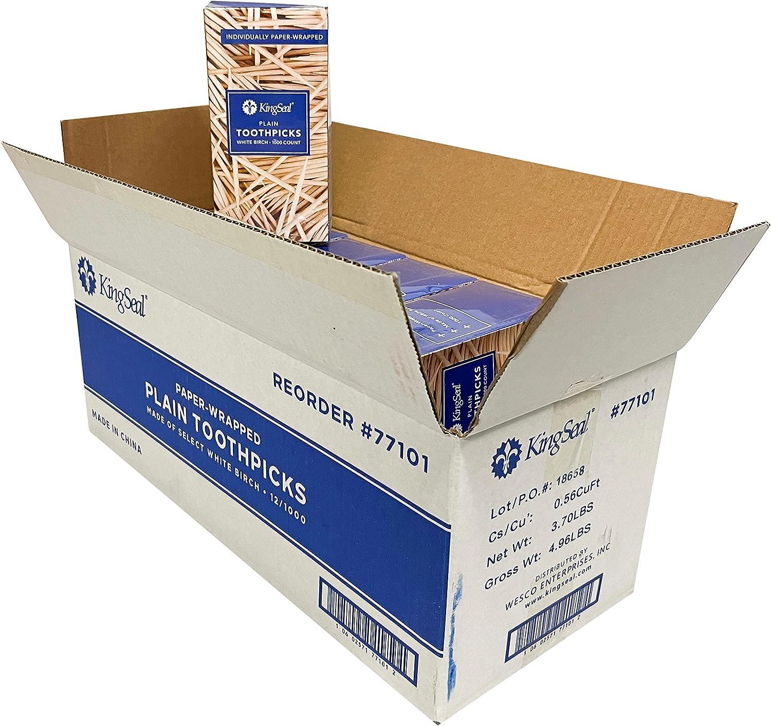 KingSeal Eco-Friendly Birch Toothpicks - 4000 Count (2.5 Inches ...