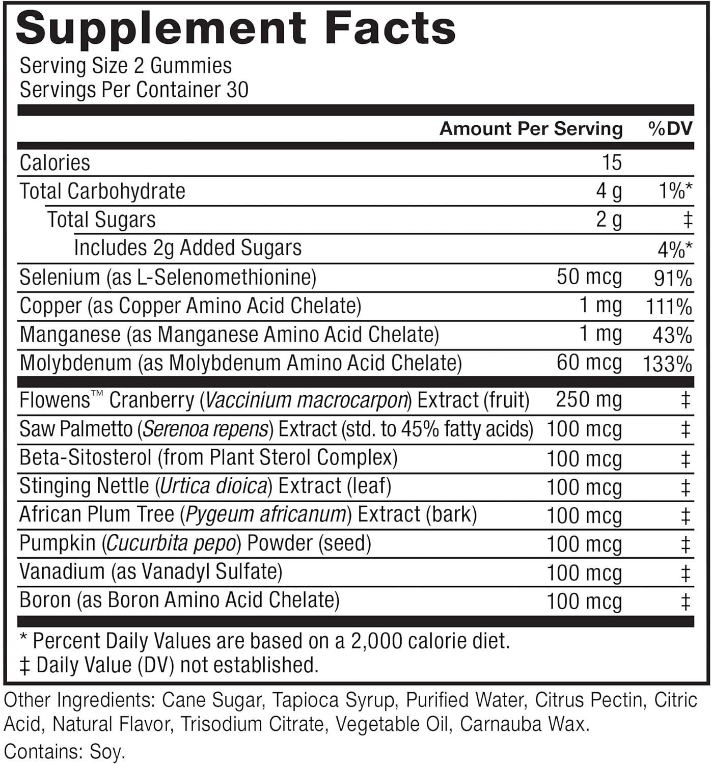 Force Factor Prostate Gummies - Saw Palmetto & Beta Sitosterol ...