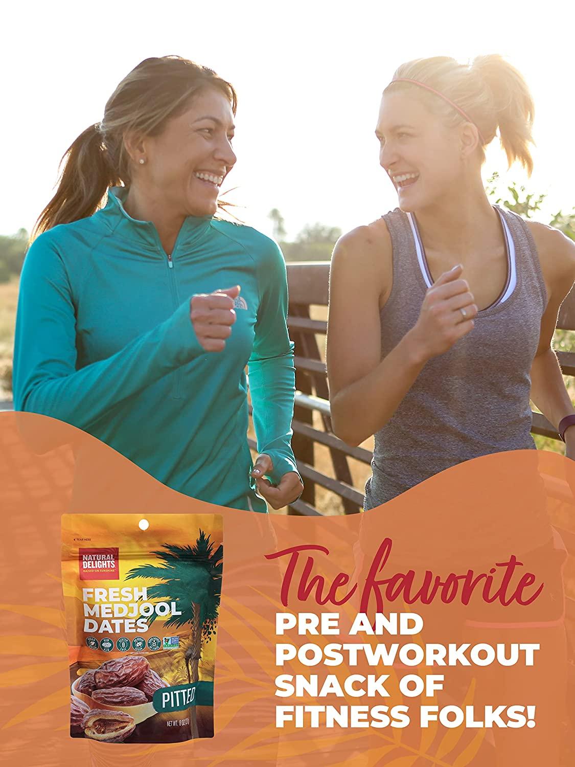 Natural Delights Large & Plump Pitted Medjool Dates - Non-GMO ...