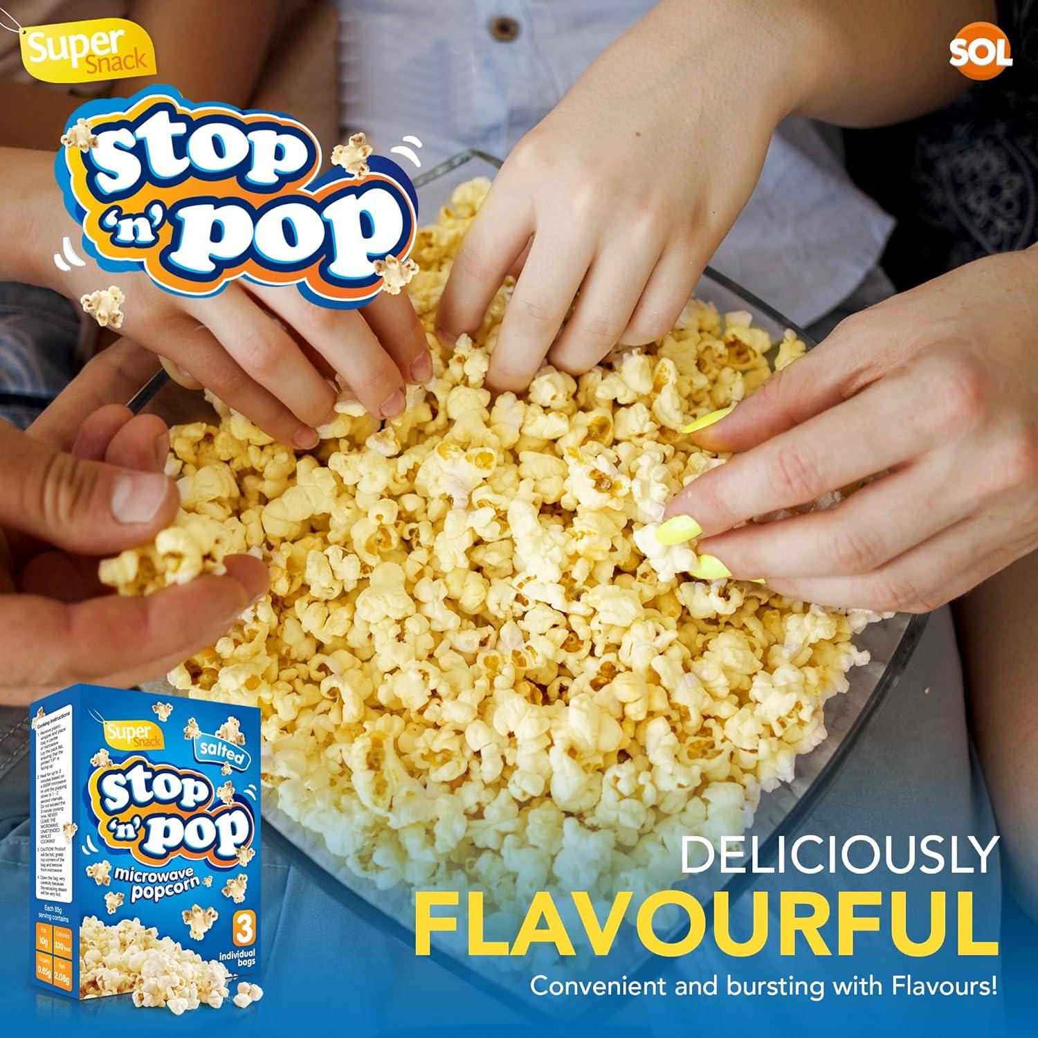SOL 48pk Salted Flavour Microwave Popcorn Bags Bulk Salted Popcorn ...