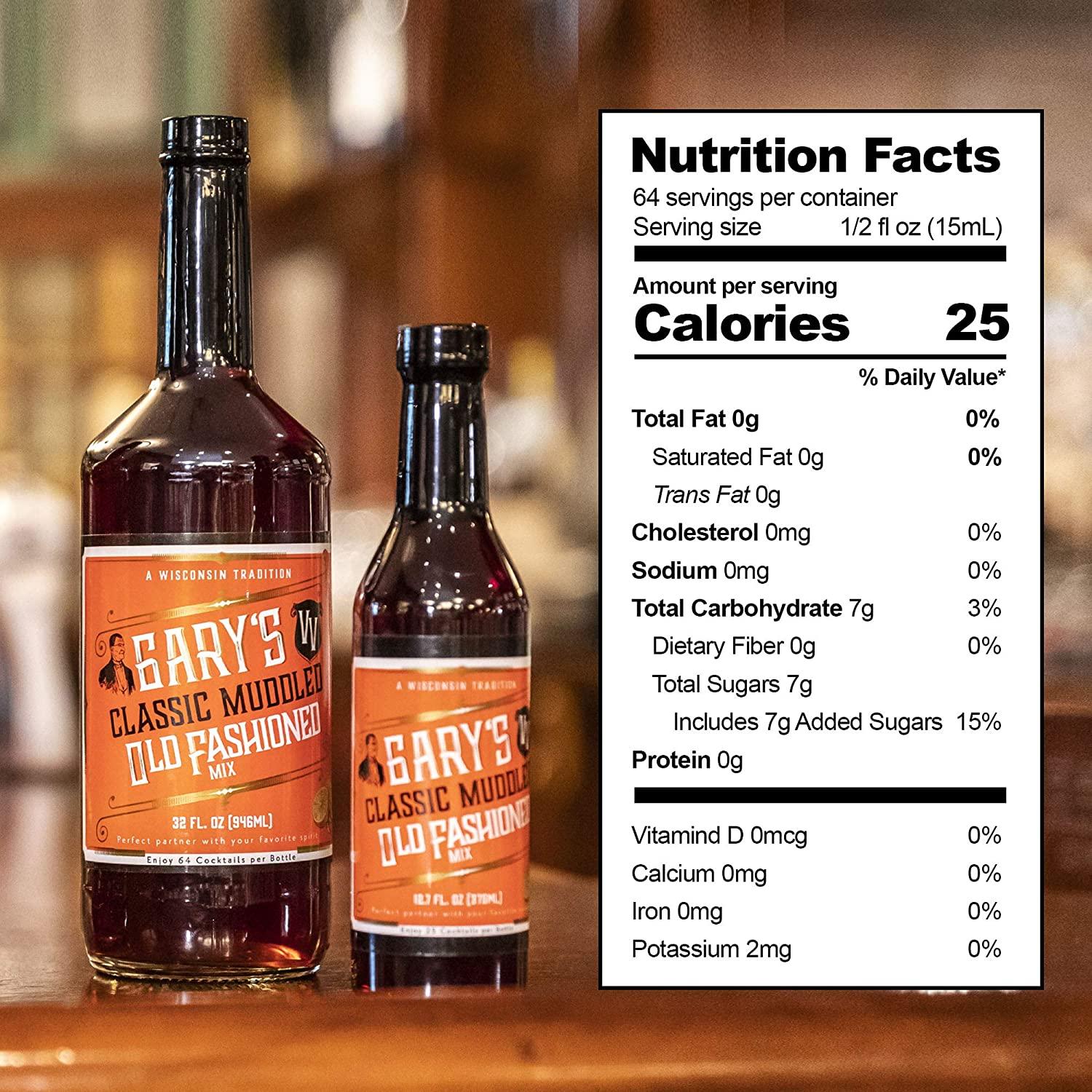 Gary's Classic Muddled Old Fashioned Mix Premium Non Alcoholic Cocktail ...