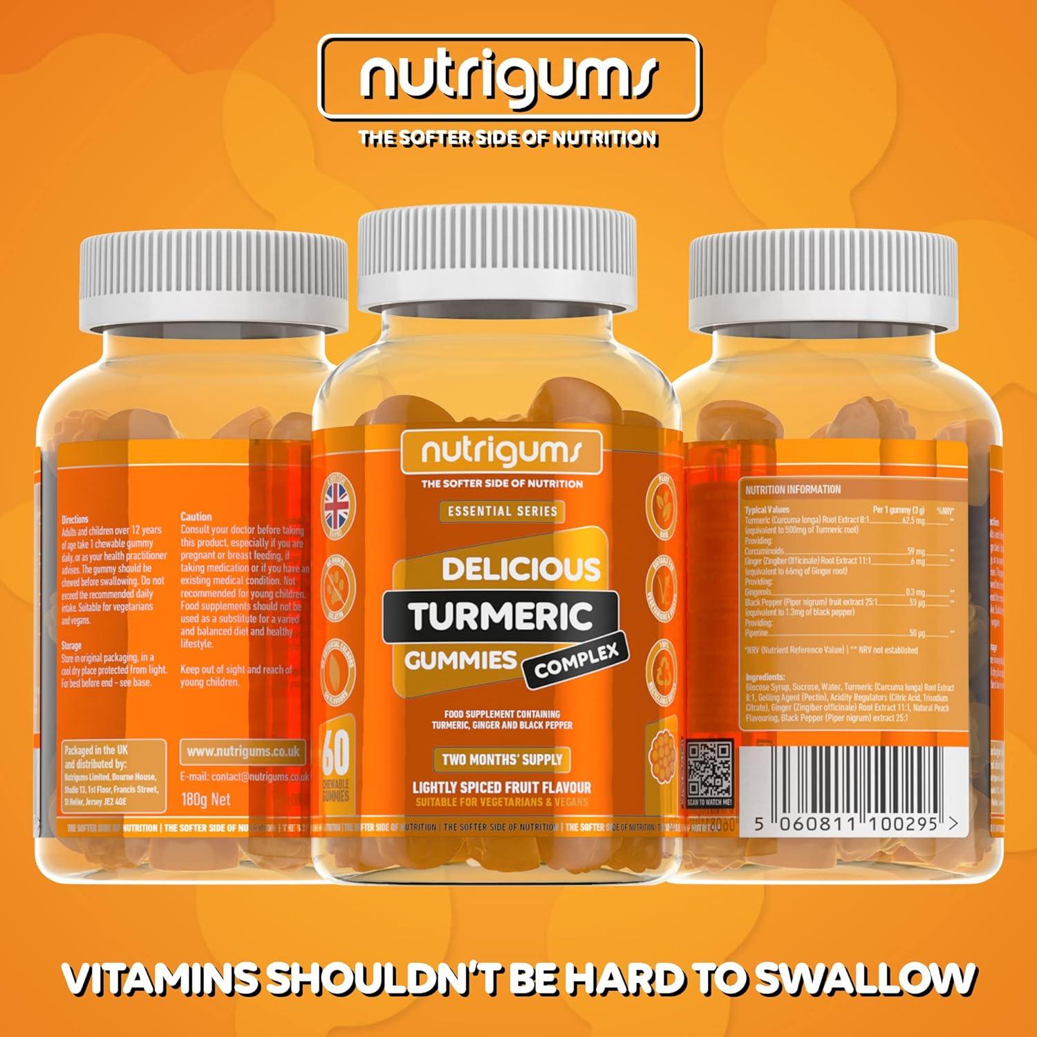 Turmeric Ginger & Black Pepper Complex Gummy 60 Vegan Gummies | Joint ...