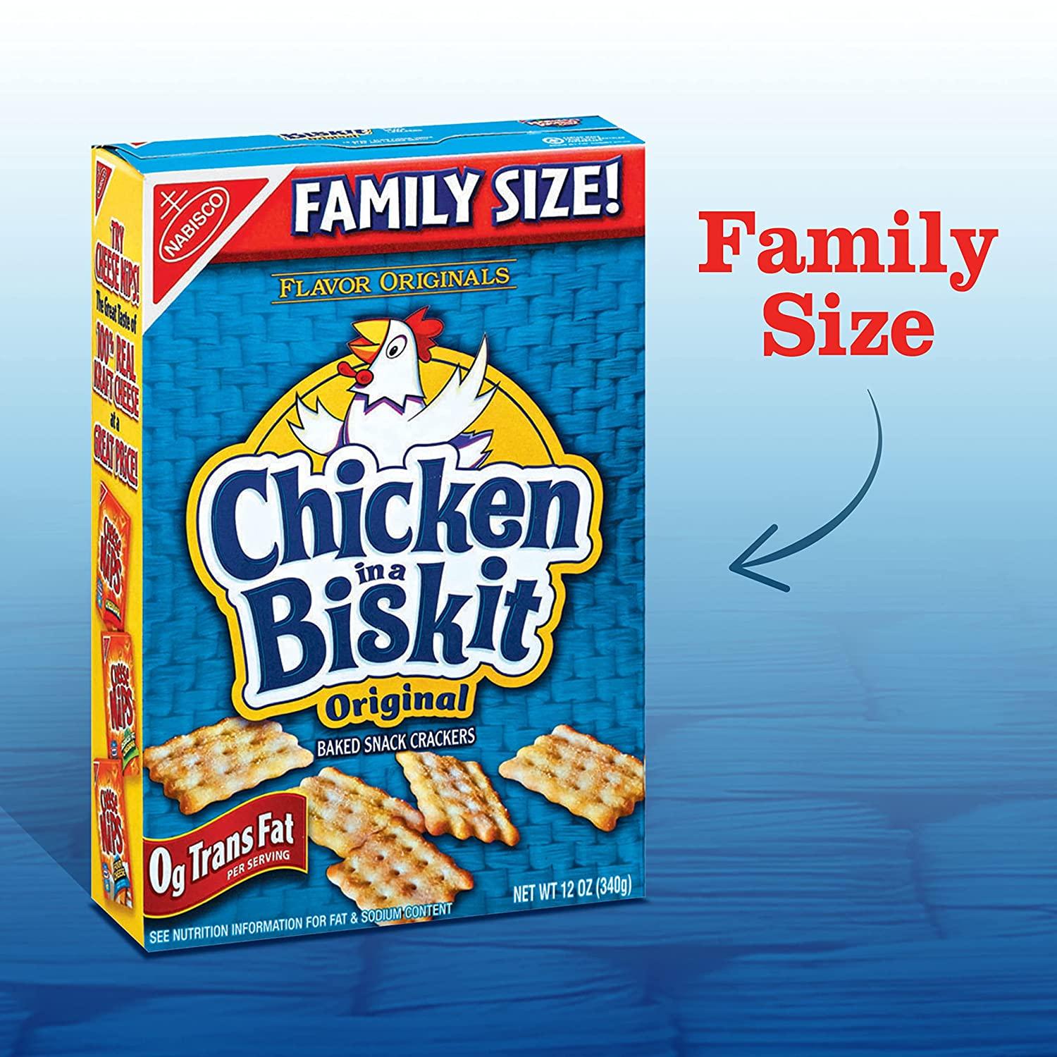 Chicken in a Biskit Original Baked Snack Crackers Family Size - 6-12 oz ...