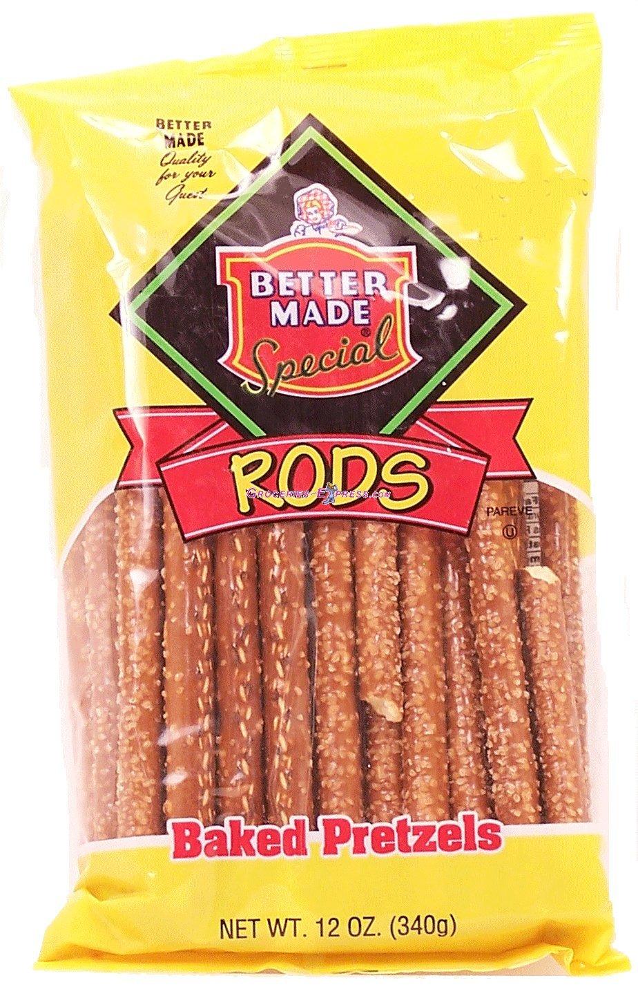 Better Made 12 oz Rods Baked Pretzels - Crispy and Crunchy Snack | Buy ...