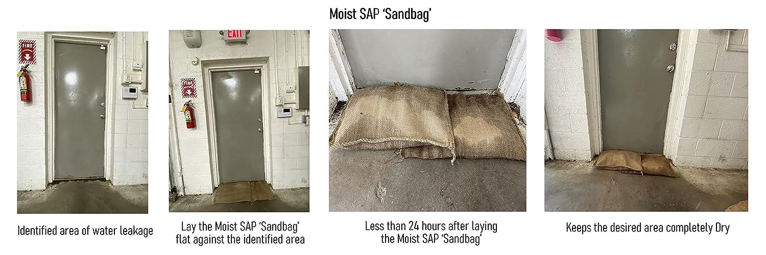 Instant Water Activated Sandless Sandbags - Set of 5 | Flood Protection ...