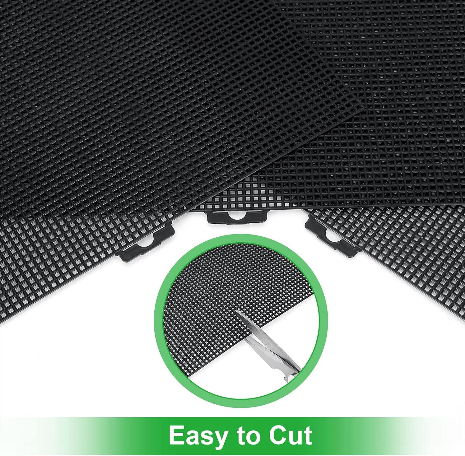 30 Pack 7 Count Black Plastic Mesh Canvas Sheets for Embroidery ...