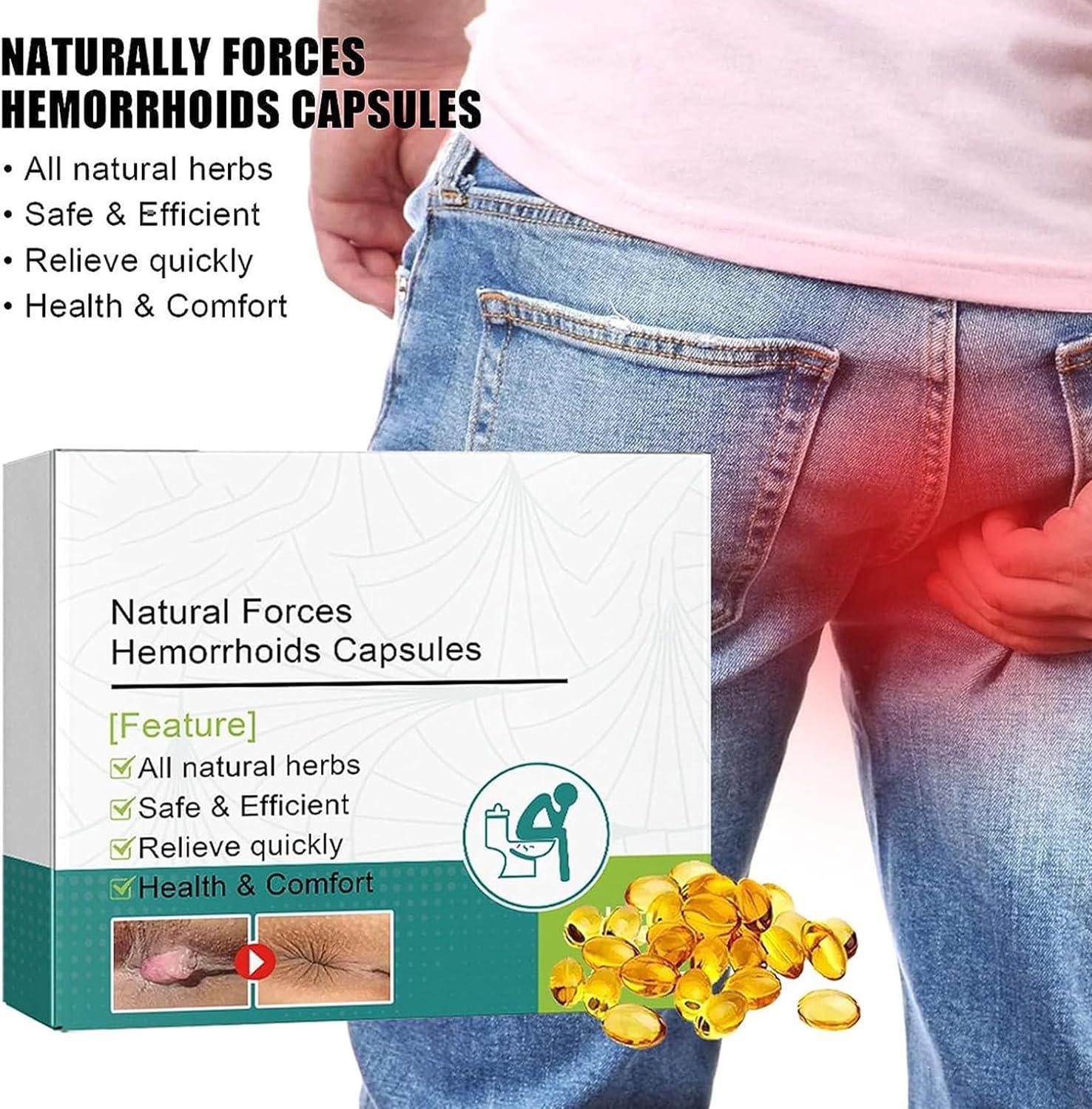 Natural Herbal Strength Hemorrhoid Capsules Hemorrhoid Treatment for ...