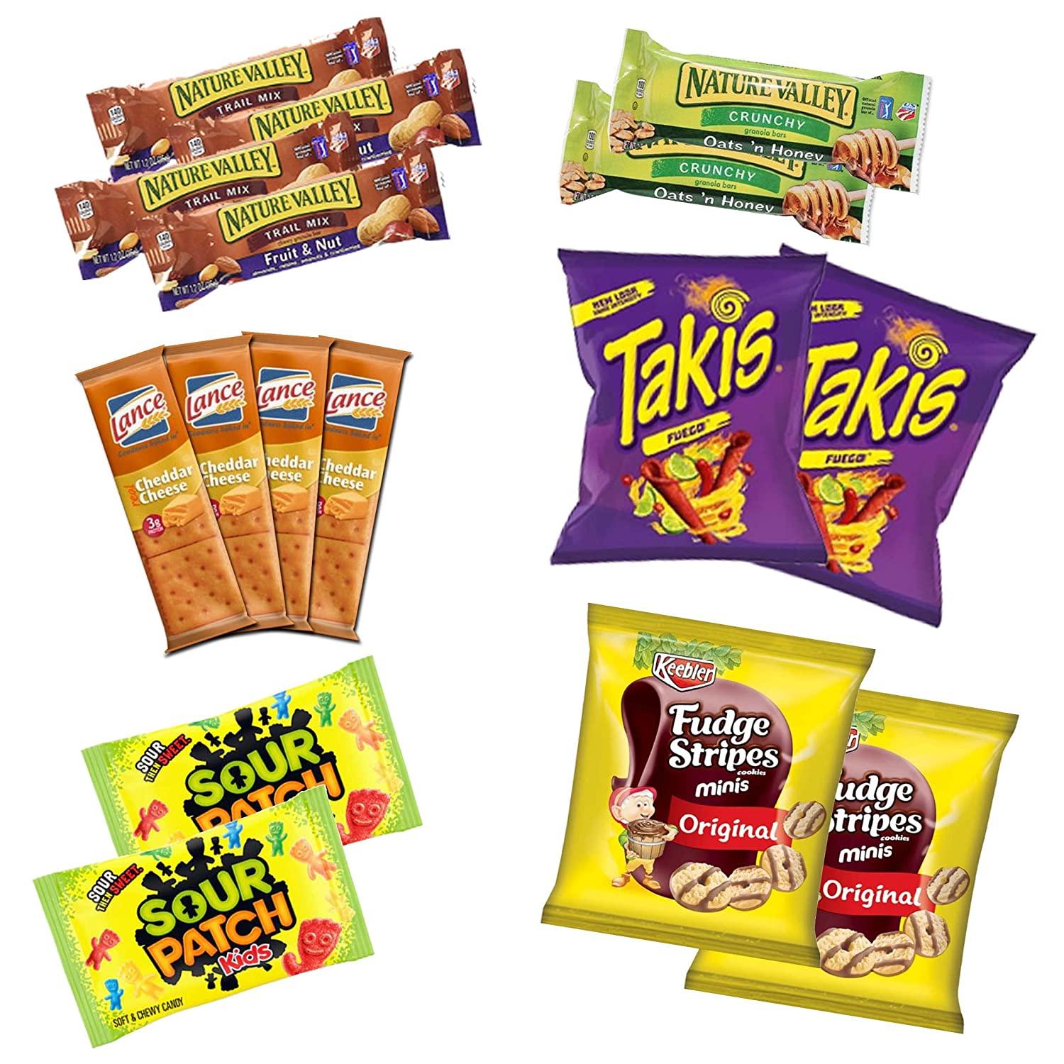Birthday Gift Basket Care Package (60 Count) Snacks Food Cookies Chips ...