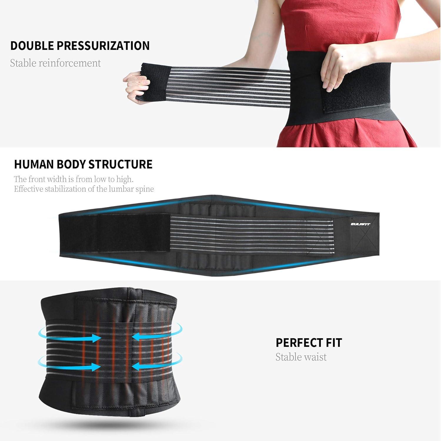 Buy Eulant Back Band - Double Lock Lumbar Support Belt with Stabilizing ...