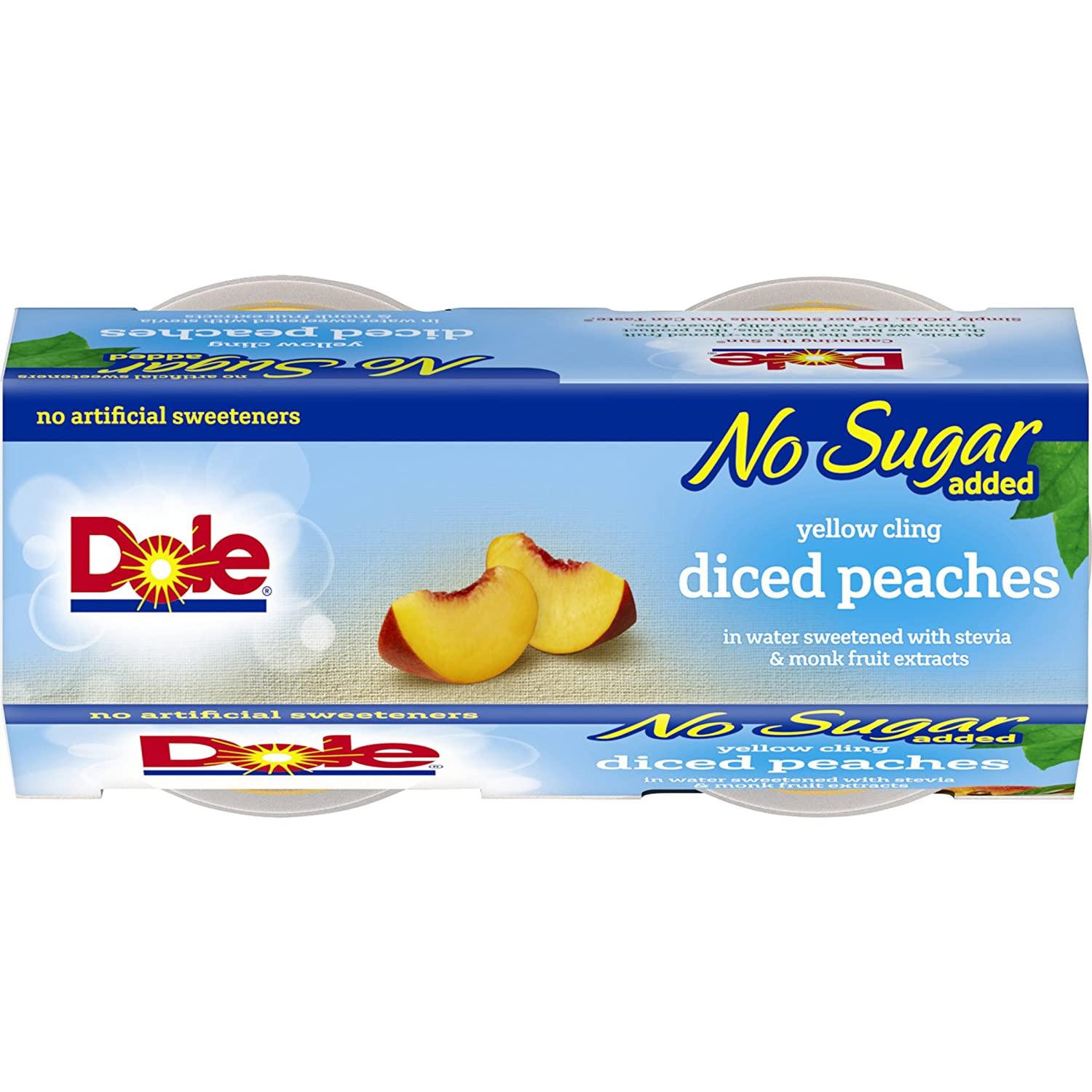 Dole Fruit Bowls Diced Peaches No Sugar Added, Gluten Free Healthy ...
