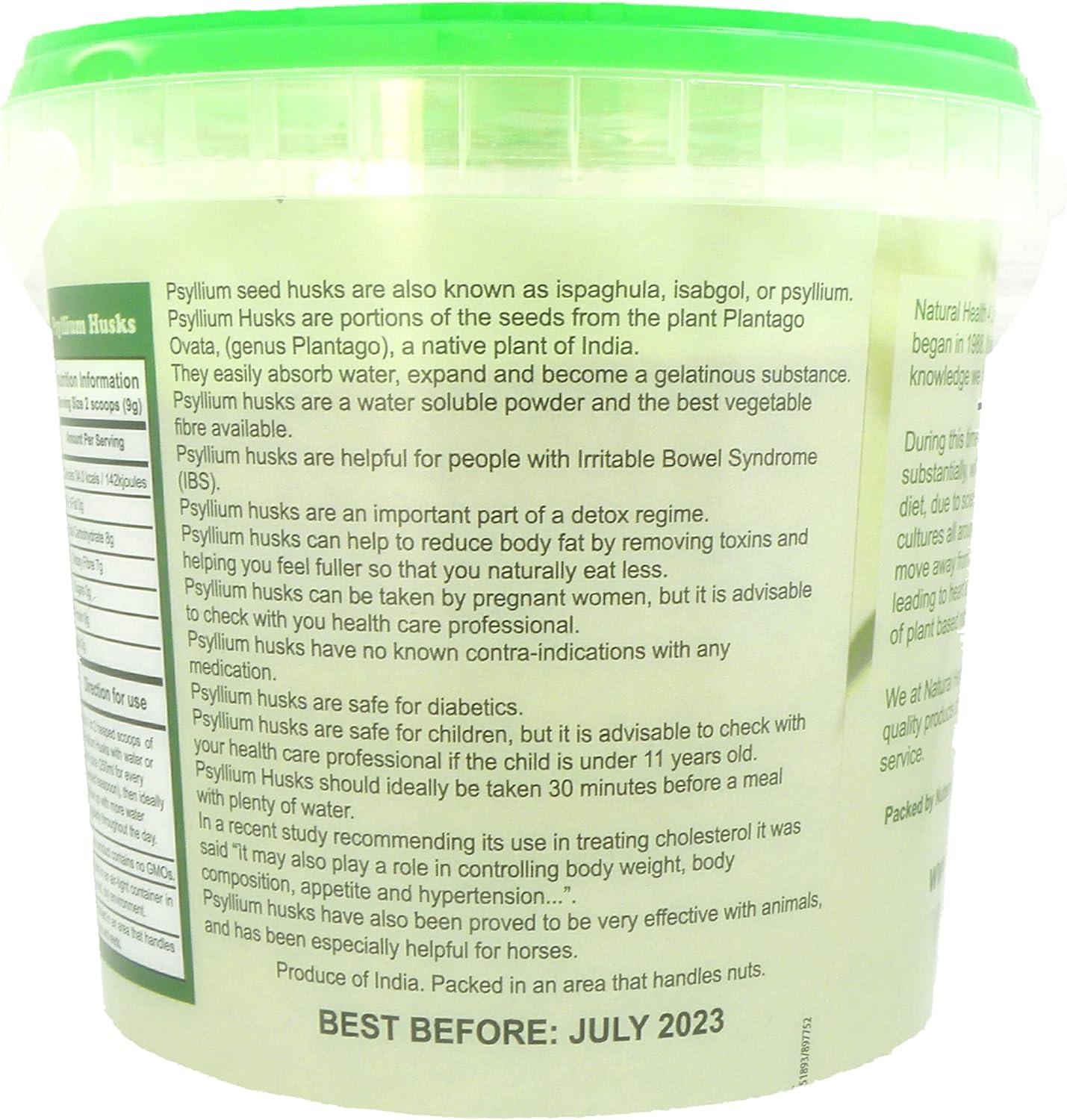 Psyllium Husk 500g in Recyclable Tub | Natural Health 4 Life | High ...