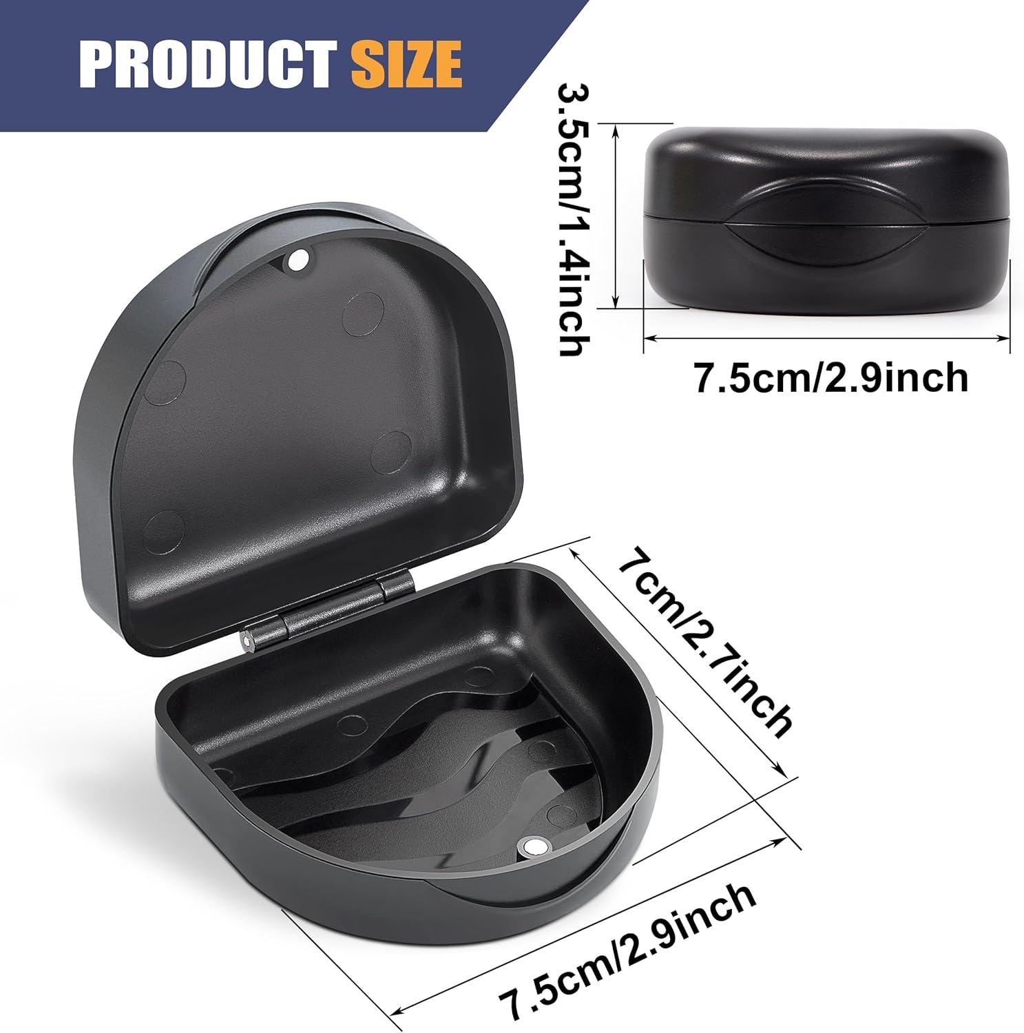 Heveer Braces Box | Durable Denture Container for Storage | Black ...