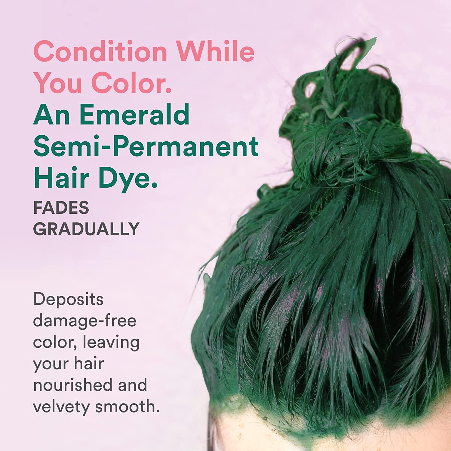 INH Emerald Green Semi Permanent Hair Color Depositing Conditioner ...