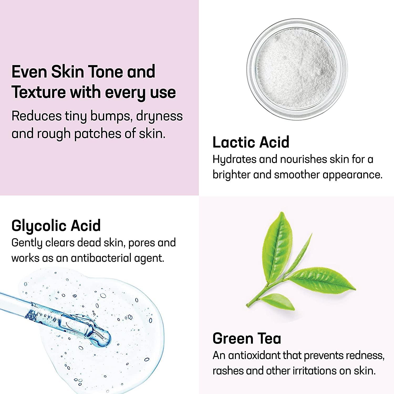 Azani Bump Eraser Body Scrub | 5% Glycolic & Lactic Acid Exfoliator ...