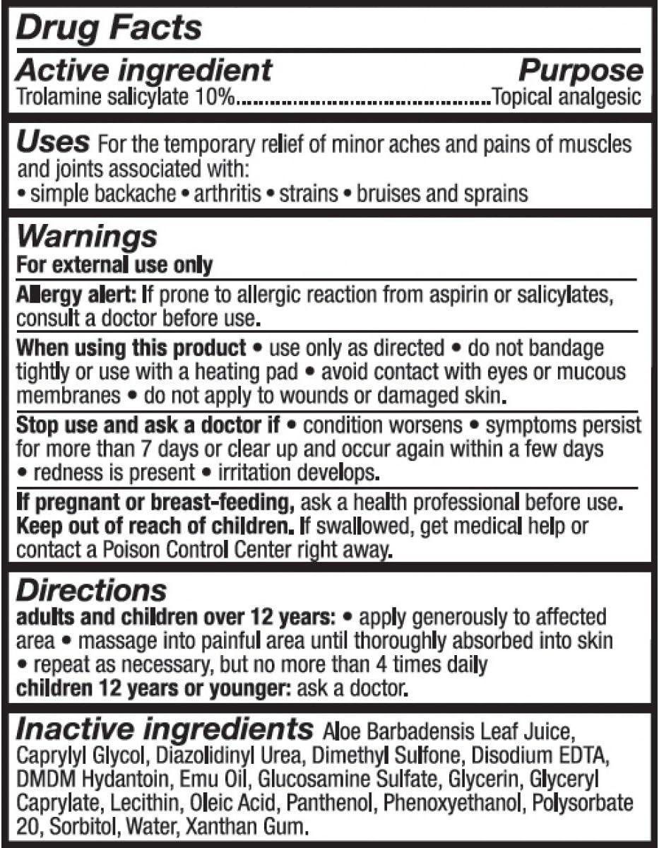 Blue Emu Pain Relief Spray with Emu Oil 4oz - Fast Drying Support for ...