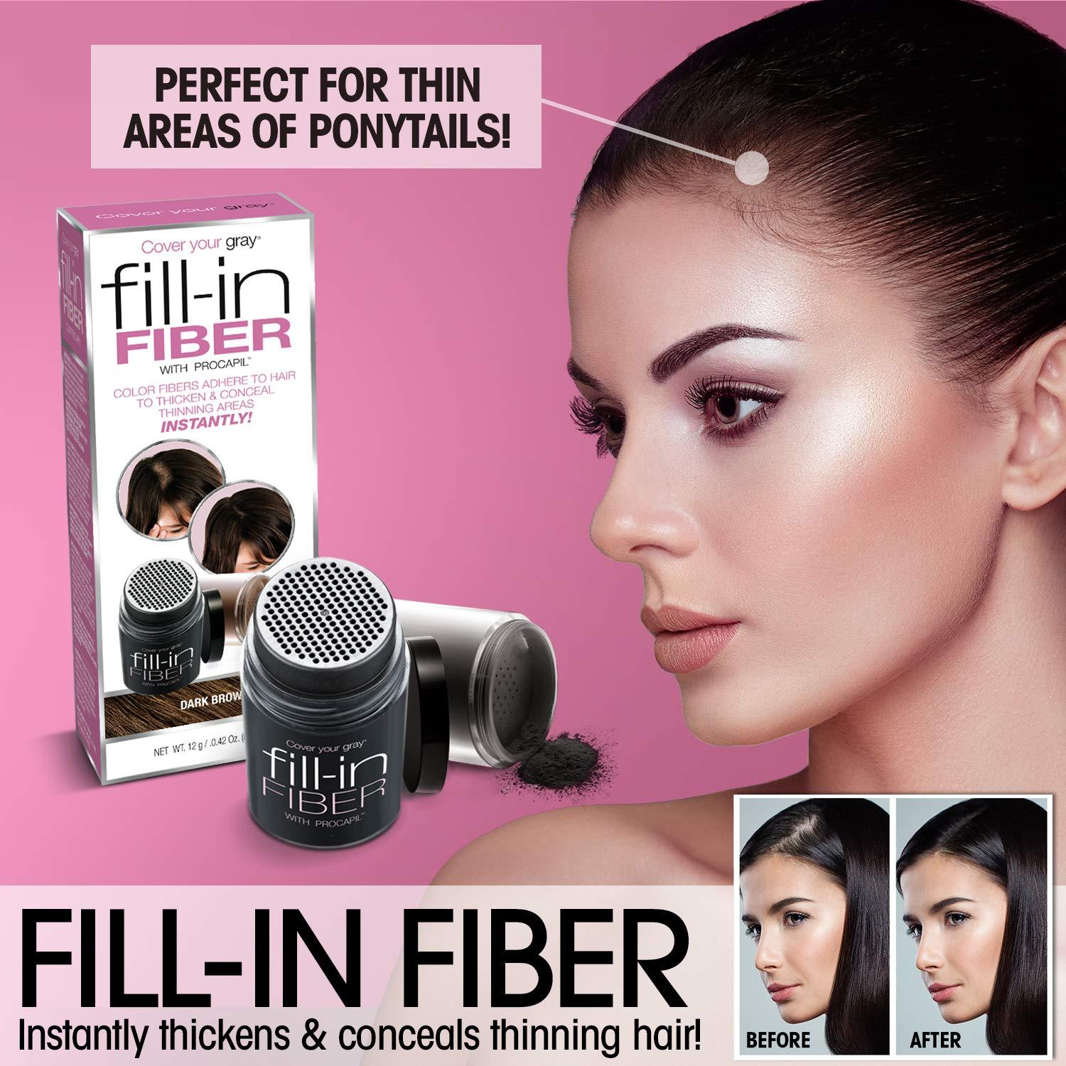 Cover Your Gray Pro Fill-In Fibers with Procapil - Dark Brown | Best ...