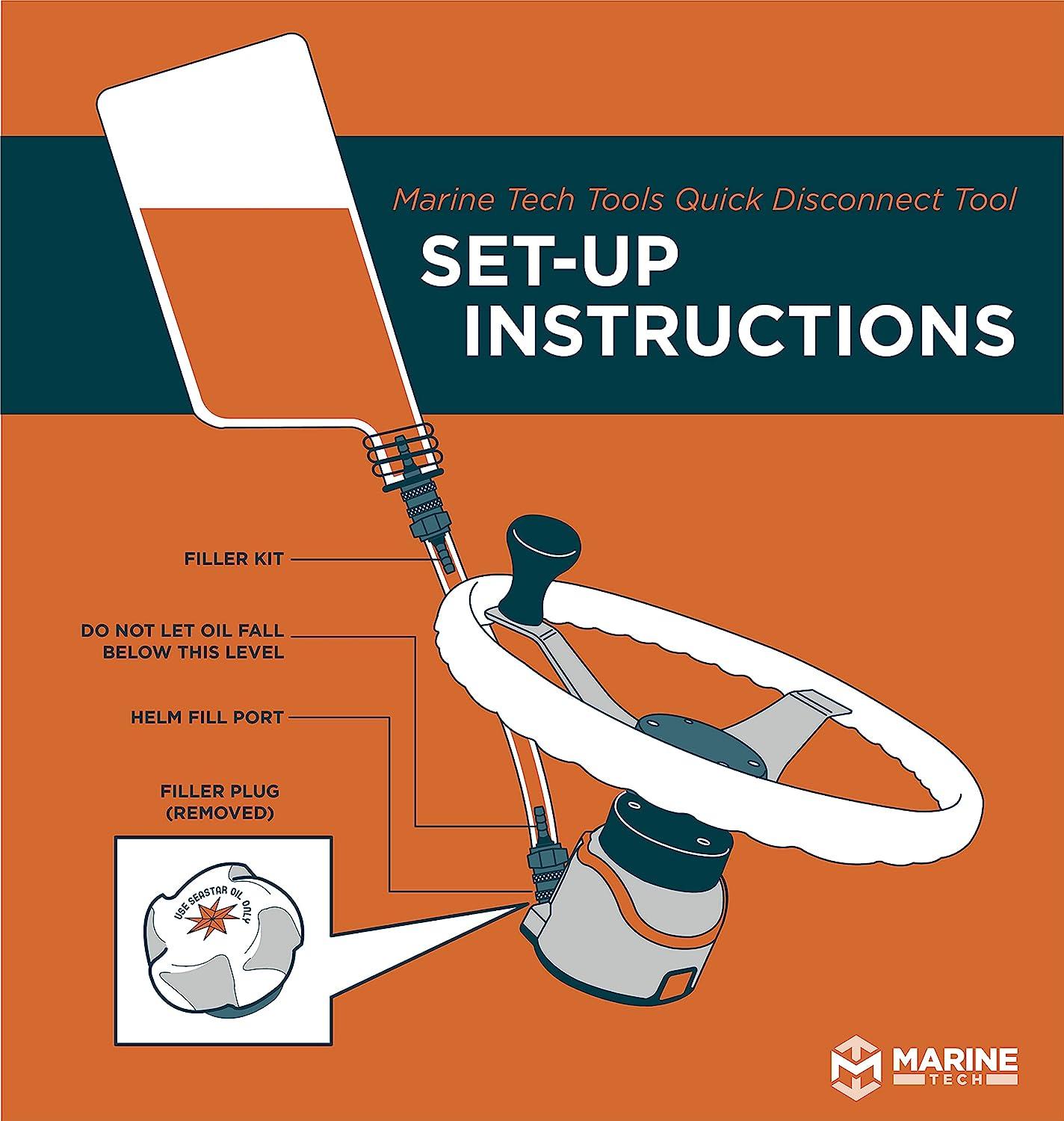 Marine Tech Tools Bleed Fitting - Seastar Hydraulic Steering Kit Quick ...