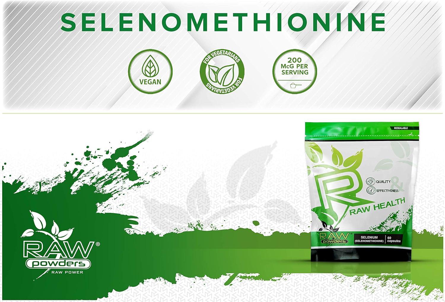 Selenium 200 mcg 60 Capsules High Strength Selenium Vegan Supplement ...