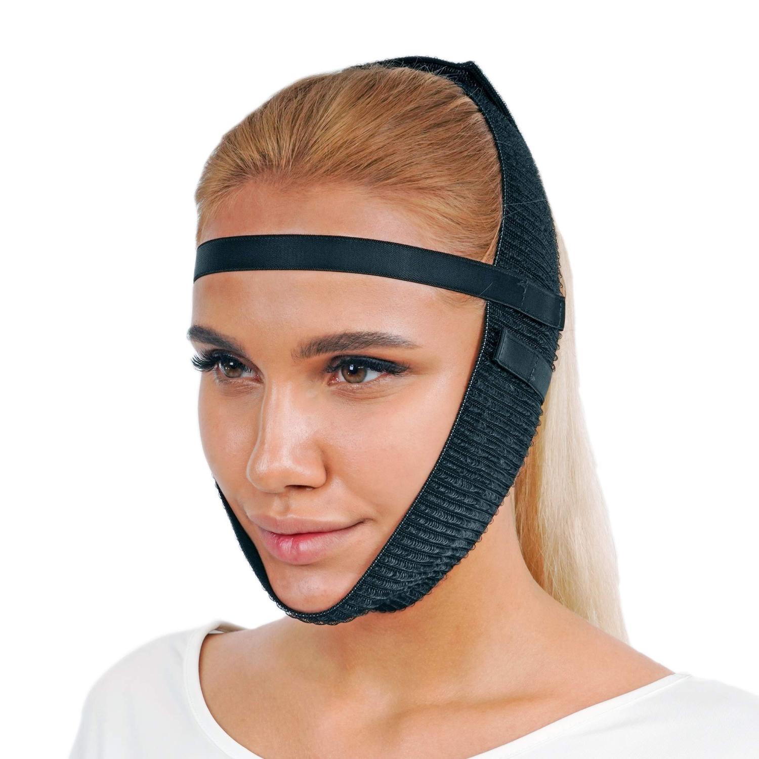 Post Surgery Chin Compression Garment - Chin Strap Band for Face Lift ...