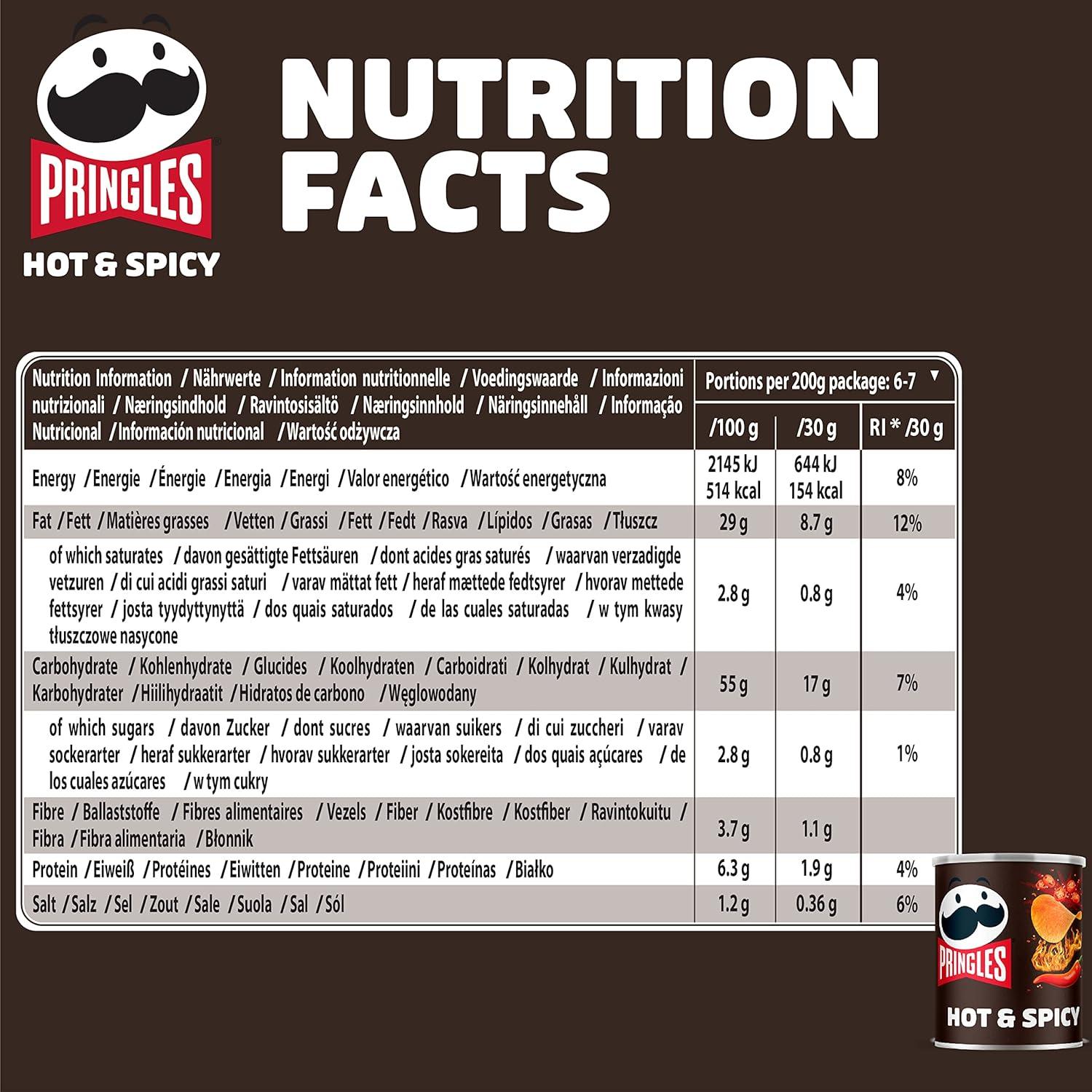 Pringles Hot & Spicy (12 x 40g) - Irresistible Snack Classic | Extra ...