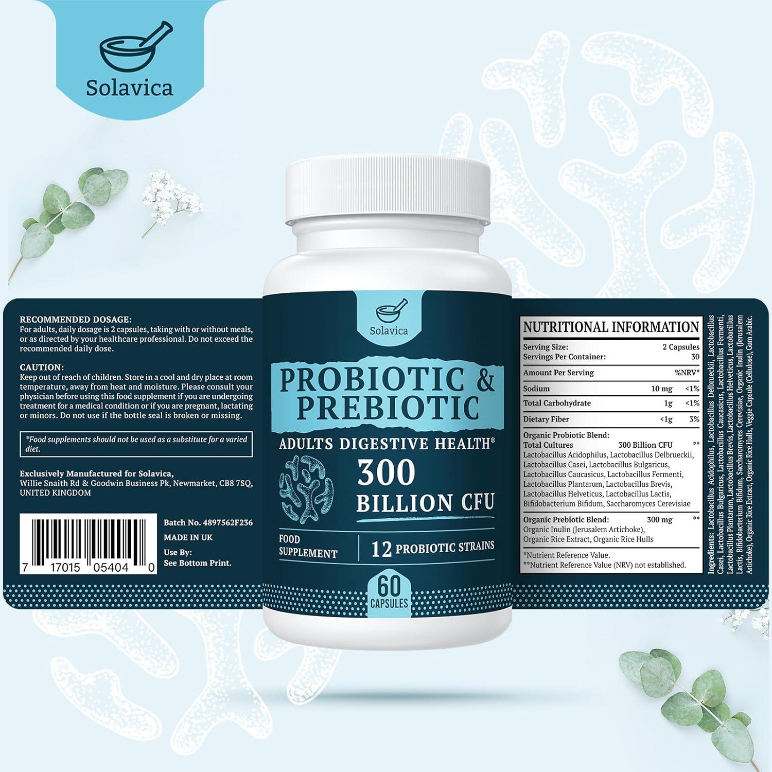 Advanced Strength 300 Billion CFU Probiotics for Digestive & Immune ...