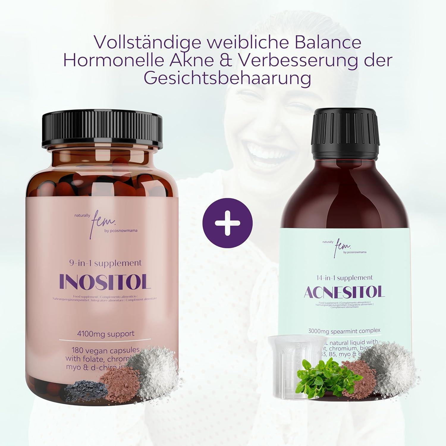 Inositol Fem Acnesitol 3000mg - Hormonal Acne Solution Female Balance ...