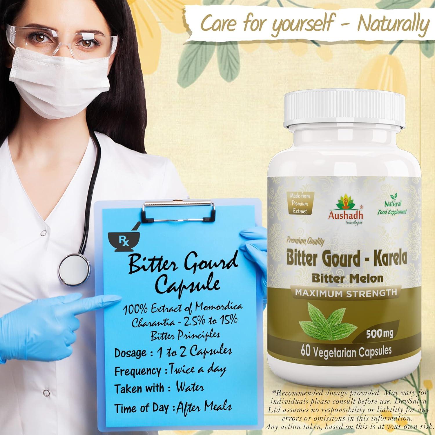 Bitter Gourd (Karela) Capsule 60 Ct - Natural Diabetes Support | Buy ...