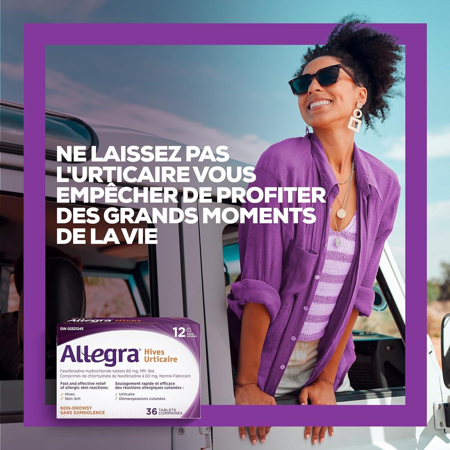 Allegra Hives 12-Hour Itchy Skin Relief Due to Hives Allergic Skin ...