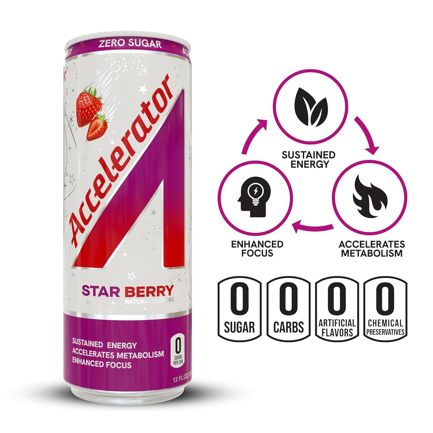Buy A SHOC Accelerator Star Berry Energy Drink - 12 fl oz Can (Pack of ...
