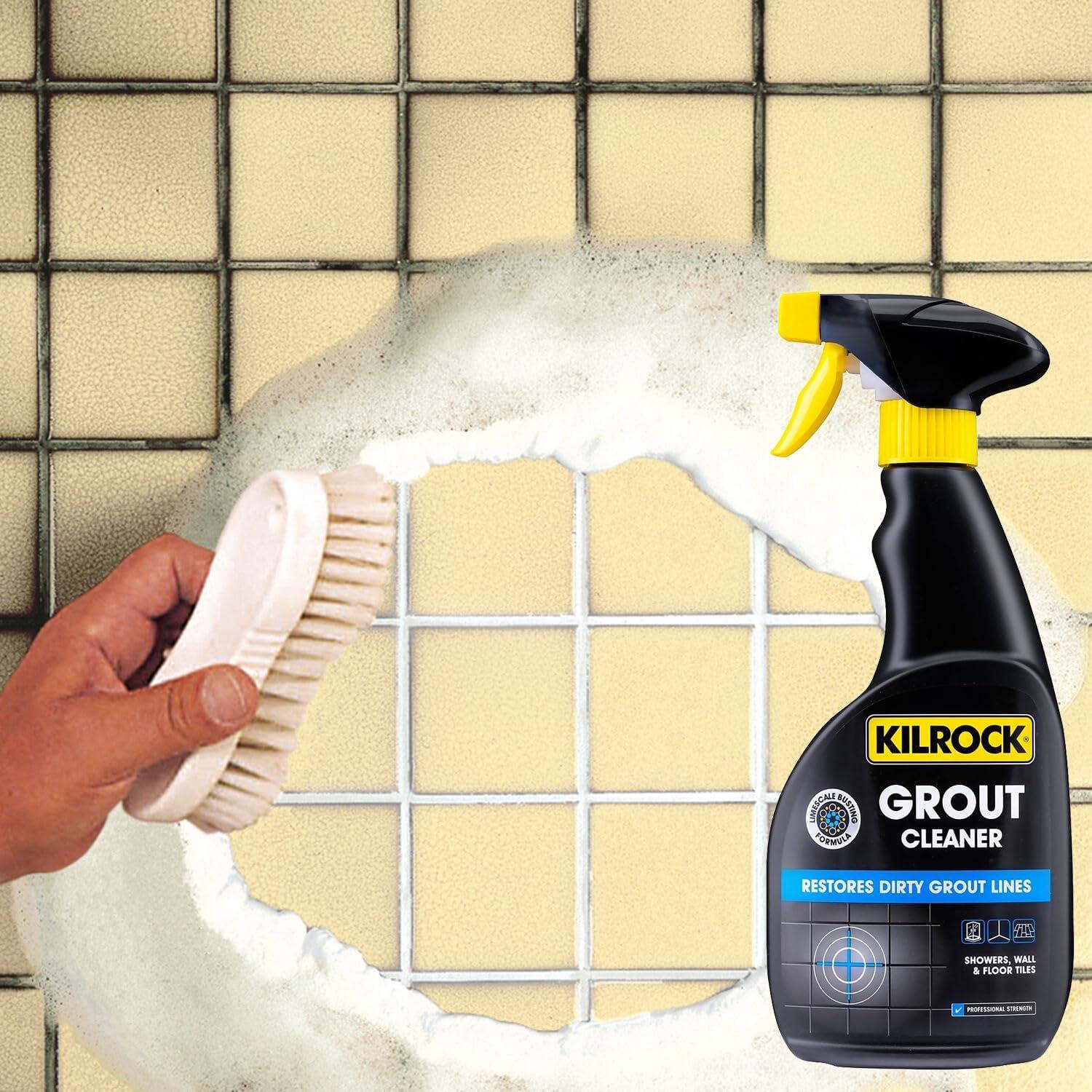 Housold 500ml Kilrock Grout Cleaner Spray Cleans & Restores Dirty Tile ...