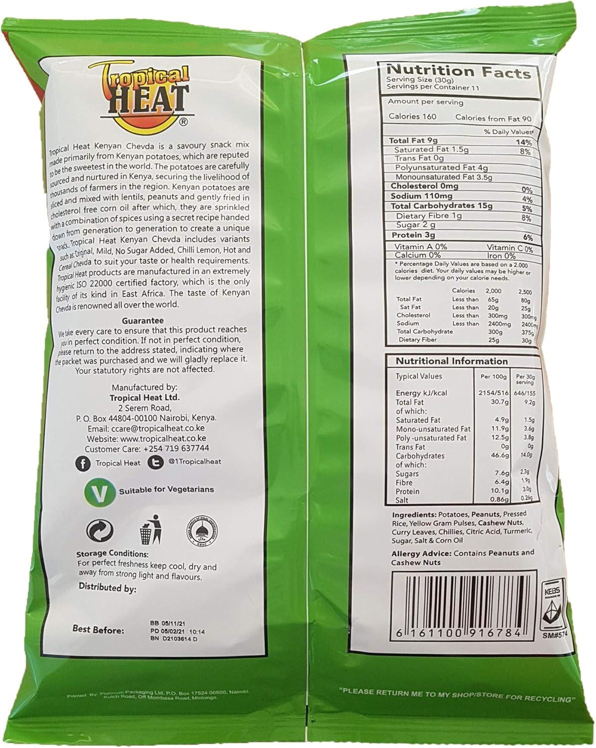 Tropical Heat Premium Kenyan Chevda Chilli and Lemon 340g
