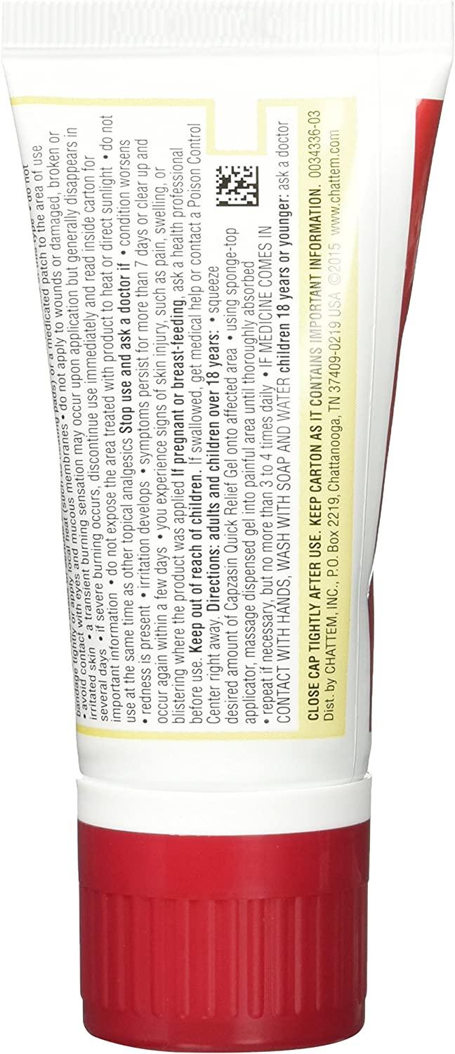 Capzasin Arthritis Pain Relief Gel with No Mess Sponge Applicator 1.5 ...