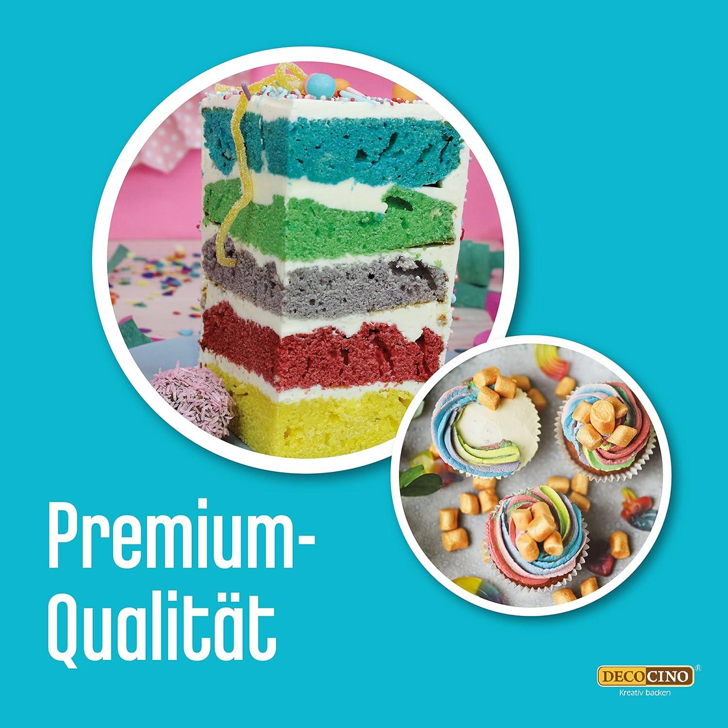 Decocino Neon Food Paste Set - 6 High-Dose Tasteless Food Colors for ...